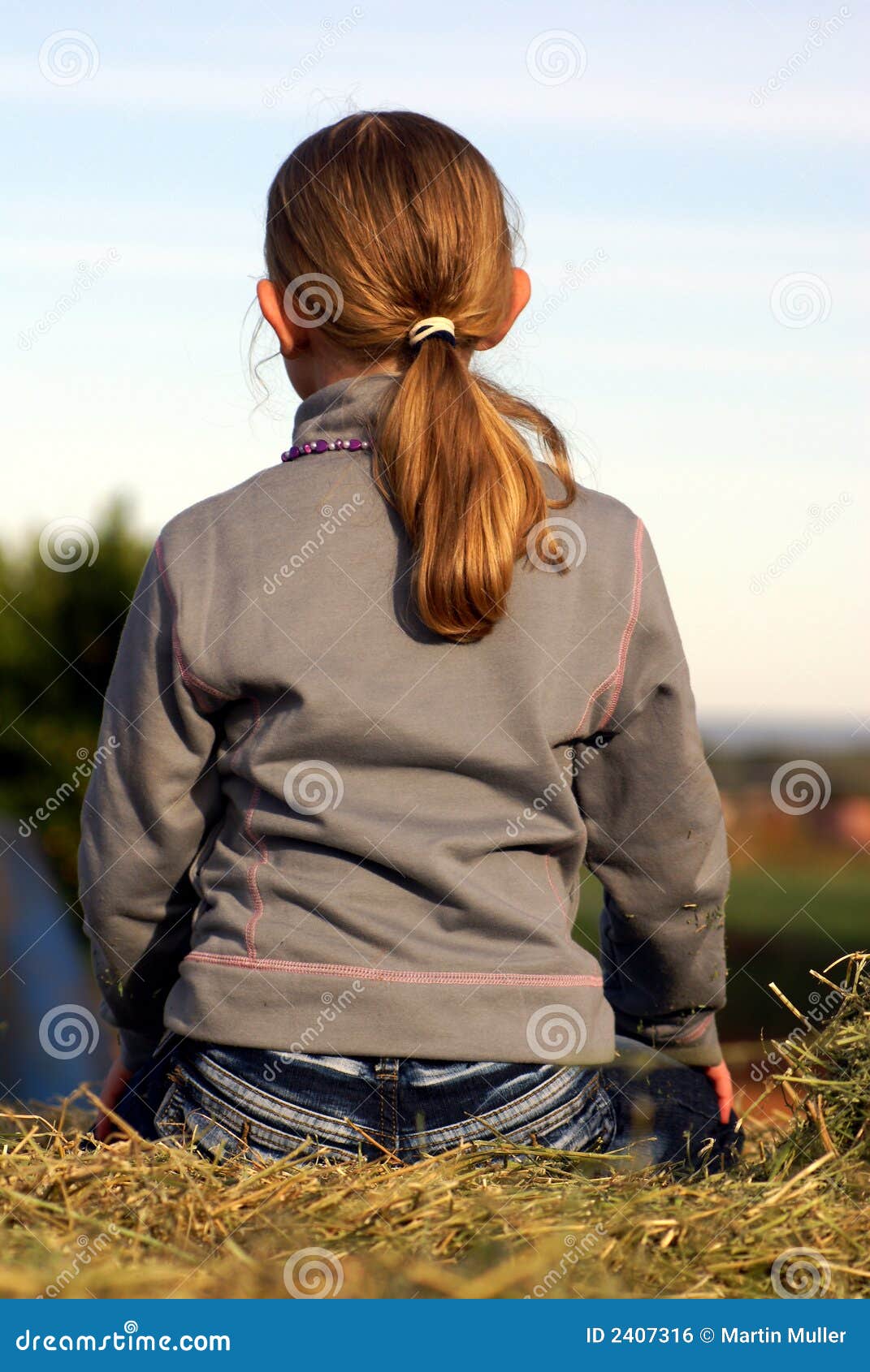 Peacefull Child stock photo. Image of head, blue, kiddie - 2407316