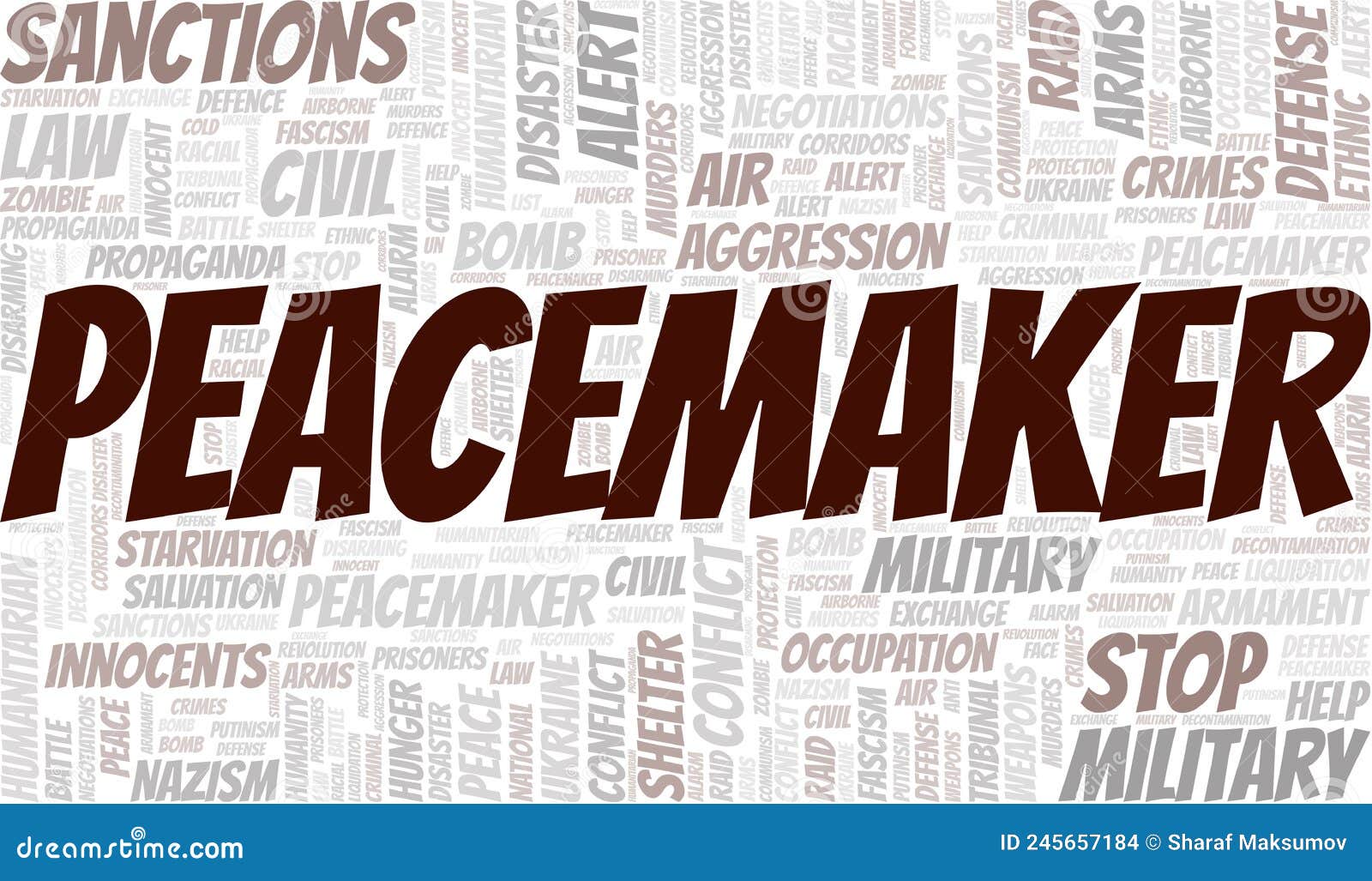 Peacemaker Word Cloud. Vector Made with the Text only. Stock Vector ...