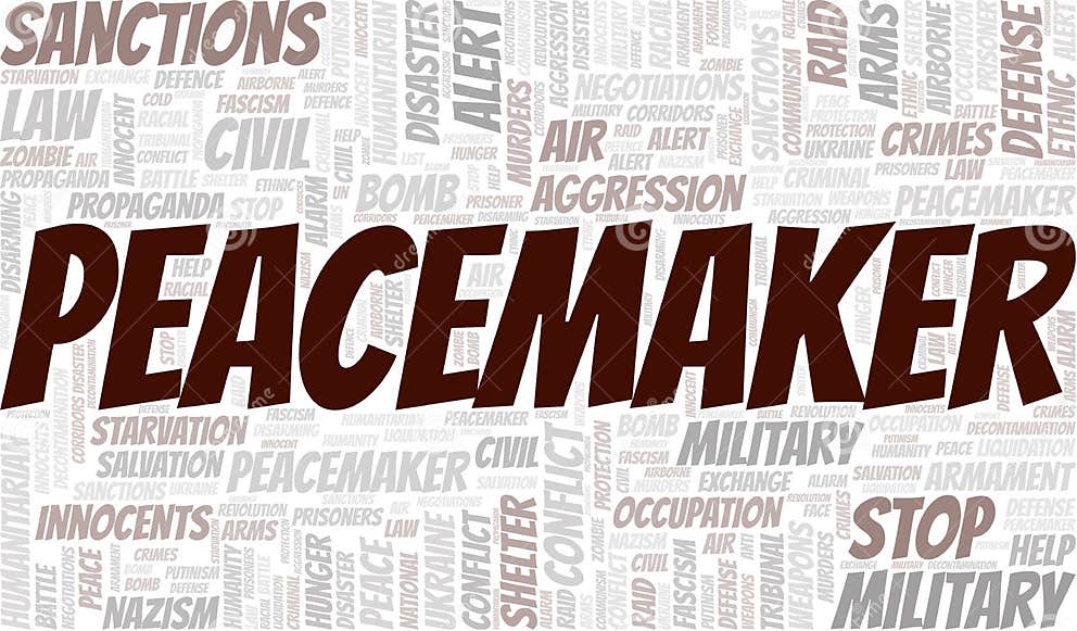 Peacemaker Word Cloud. Vector Made with the Text only. Stock Vector ...
