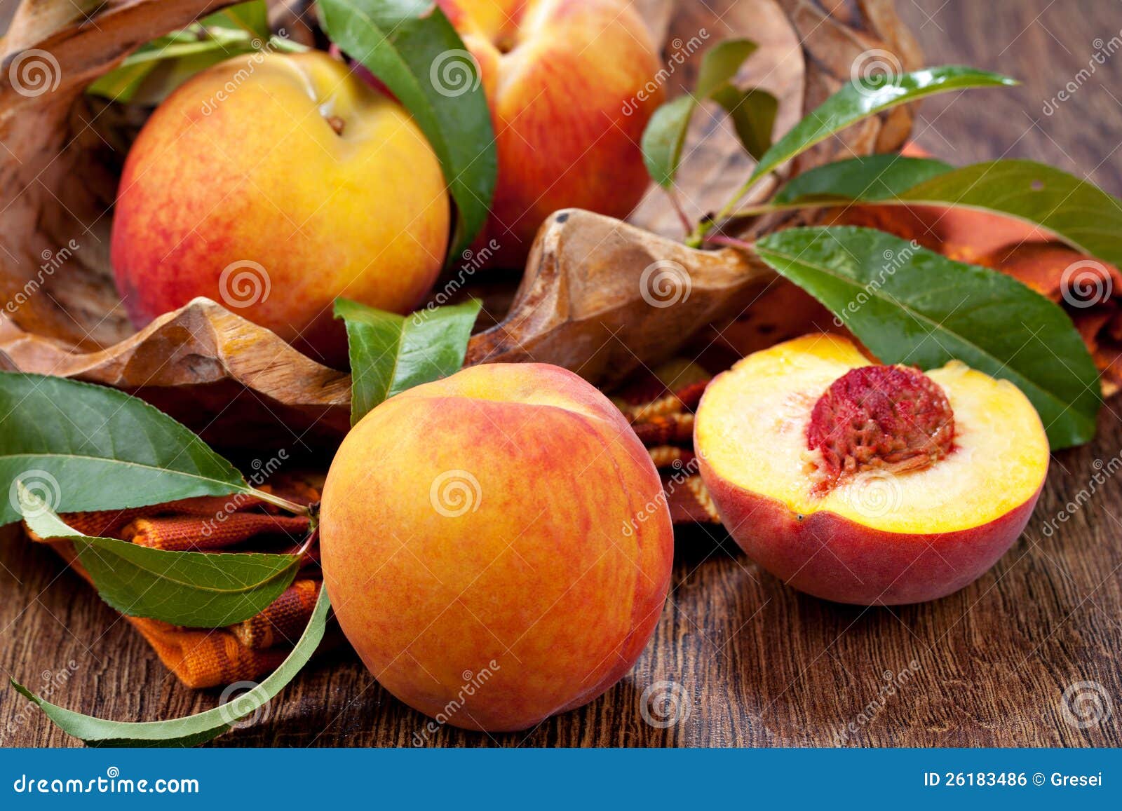Peach stock photo. Image of food, peach, studio, closeup - 26183486