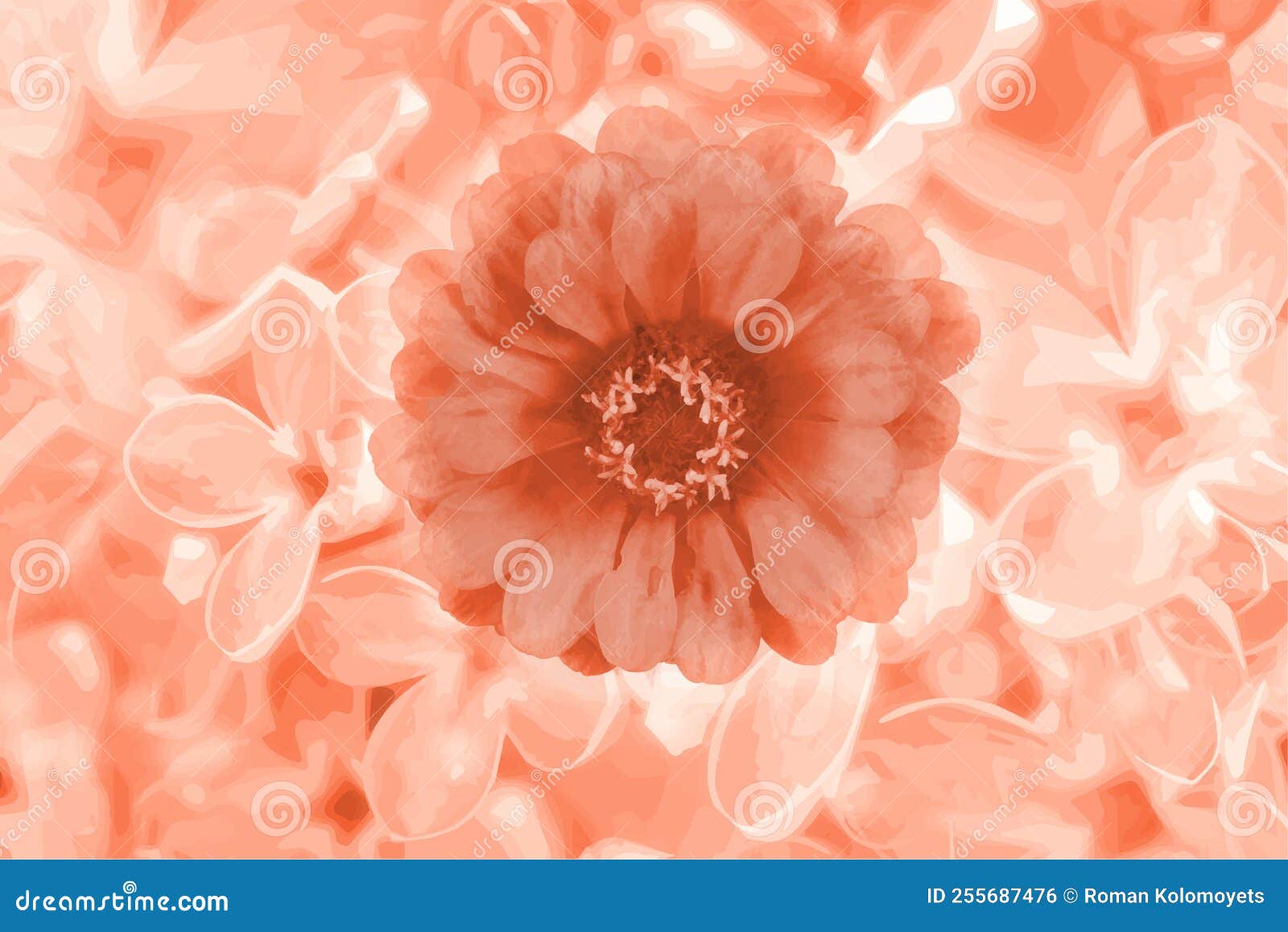 Peach Background Texture with Flower Stock Photo - Image of blossom ...
