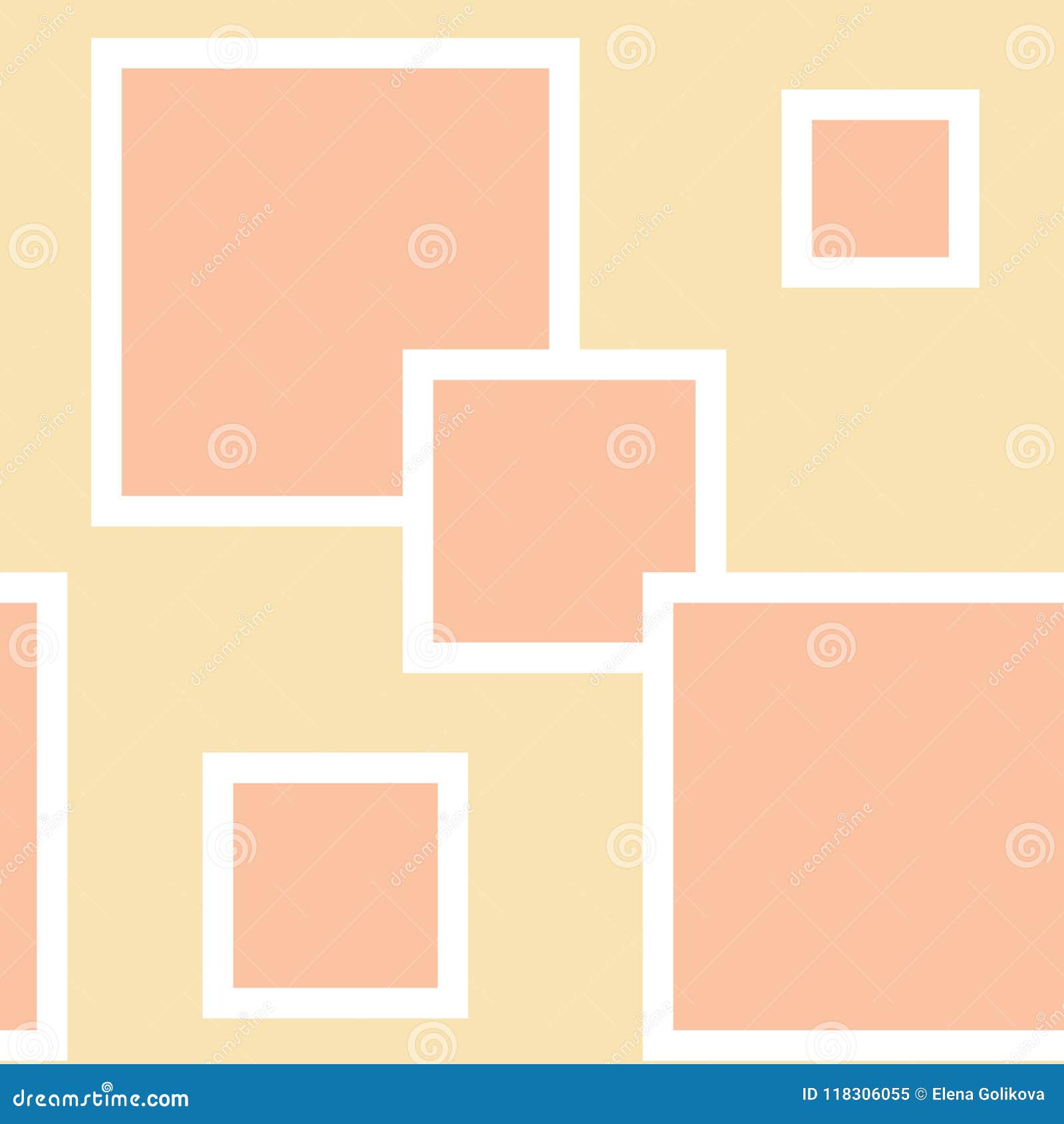 Peach Beige Pattern with Squares Stock Vector - Illustration of ...