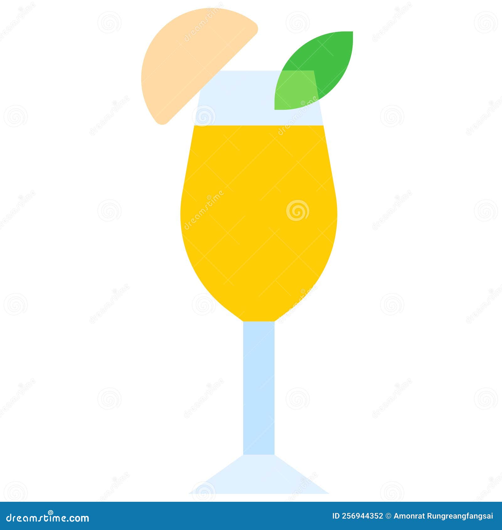 Peach Bellini Cocktail Icon, Alcoholic Mixed Drink Vector Stock Vector ...
