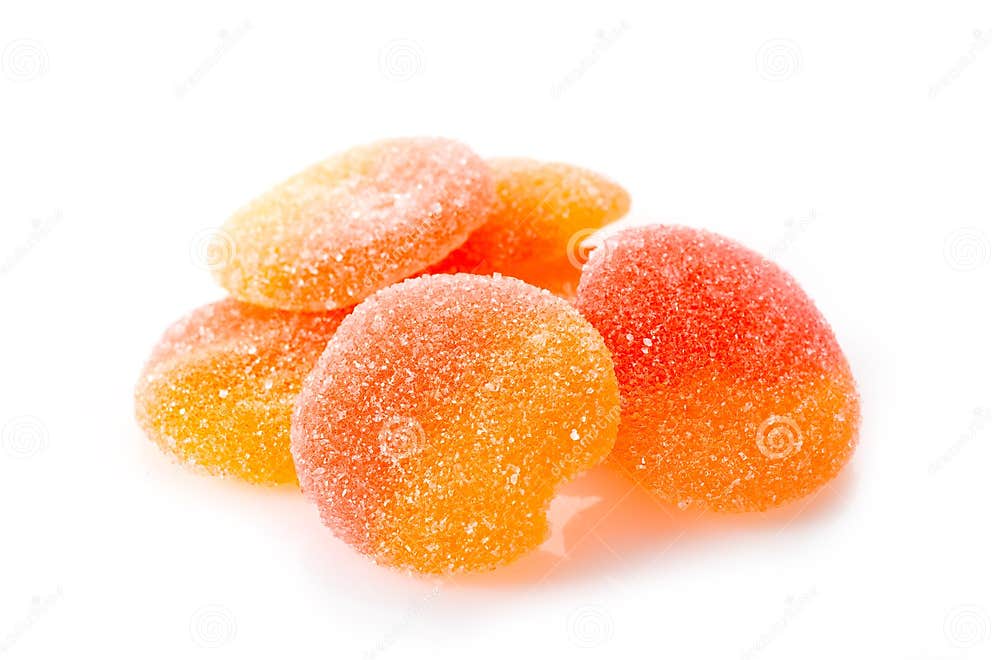 Peach candy stock image. Image of gelatin, fruit, drops - 15735391