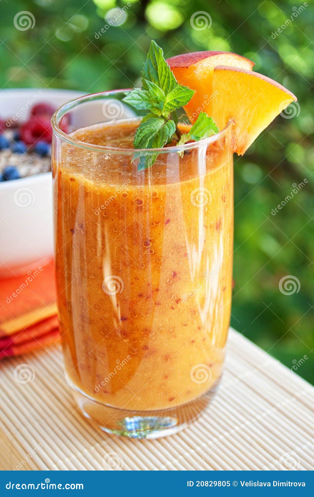 Peach cocktail stock image. Image of glass, juice, organic - 20829805