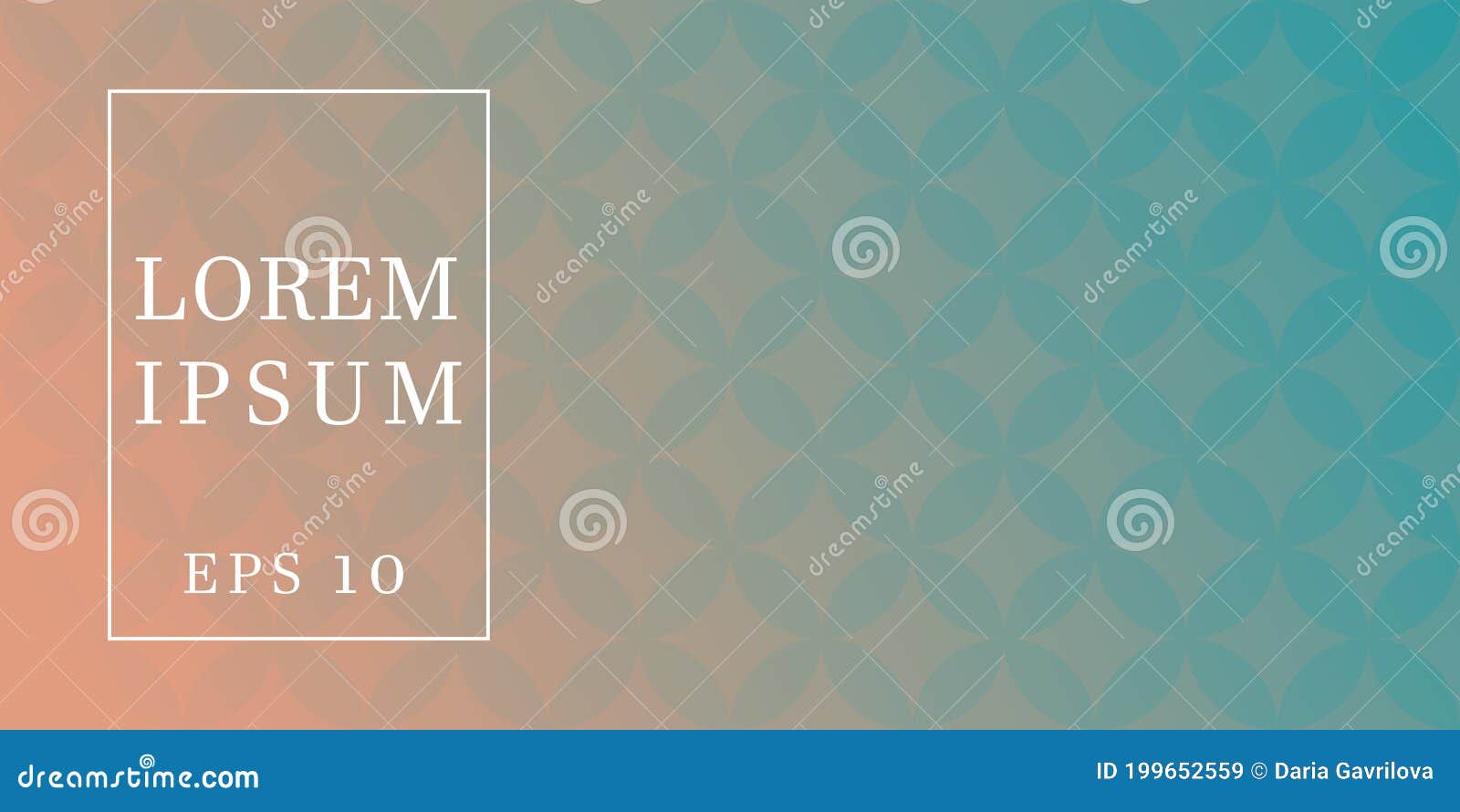 Peach Color Blue Gradient Geometric Background Stock Vector ...