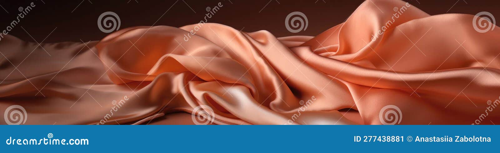 Peach Color Silk Fabric Background. Generative AI Stock Illustration ...