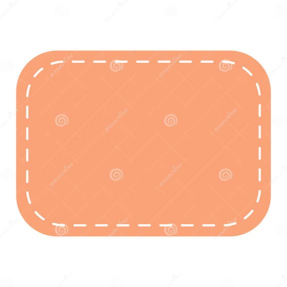 Peach Colored Square with Stitched Border, Stitched Border Frame Stock ...