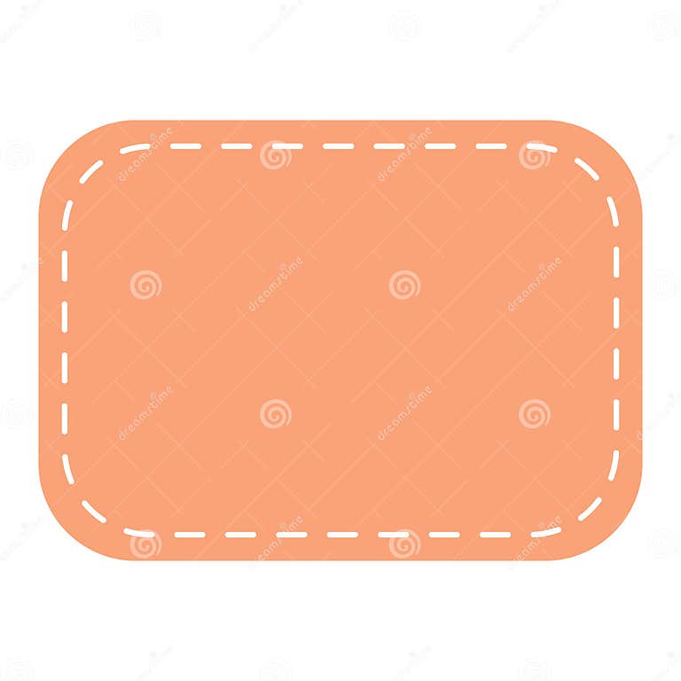 Peach Colored Square with Stitched Border, Stitched Border Frame Stock ...