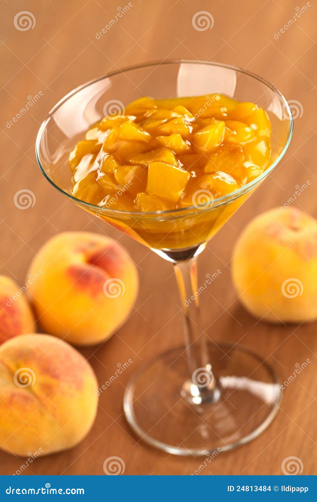 Peach Compote stock photo. Image of fresh, cooked, glass - 24813484