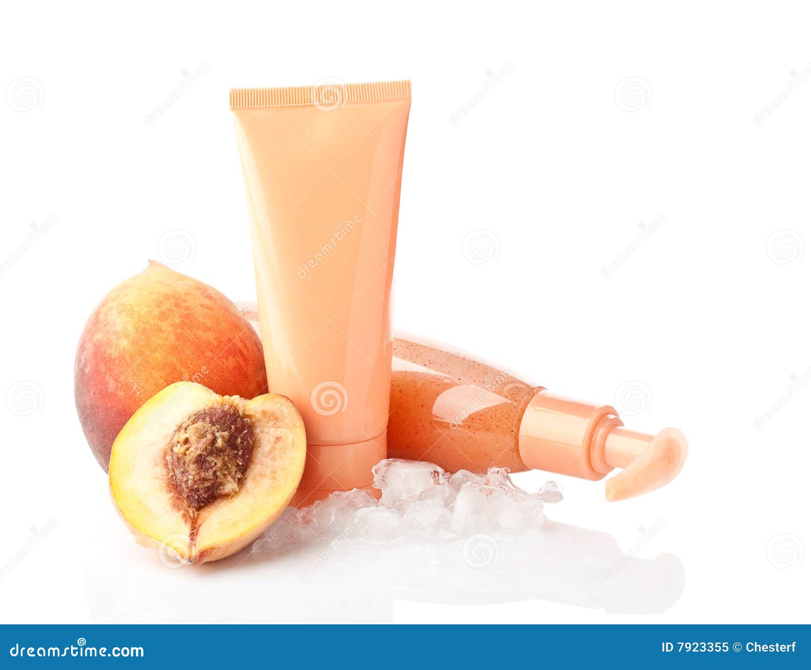 Peach cosmetics stock image. Image of refresh, nature - 7923355