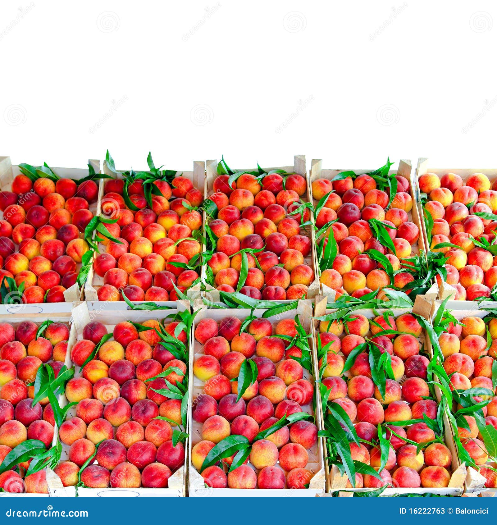 Peach crates stock image. Image of natural, summer, crate - 16222763