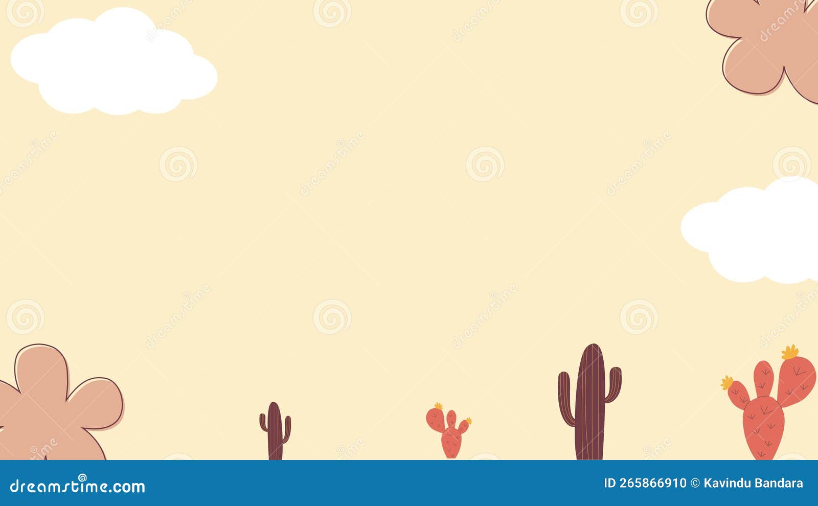 Peach Cute Illustrated Zoom Virtual Background Stock Illustration ...