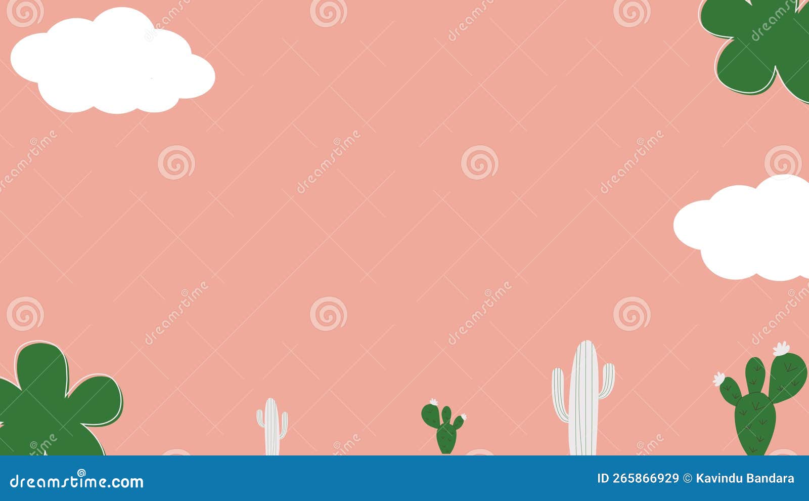 Peach Cute Illustrated Zoom Virtual Background Stock Illustration ...
