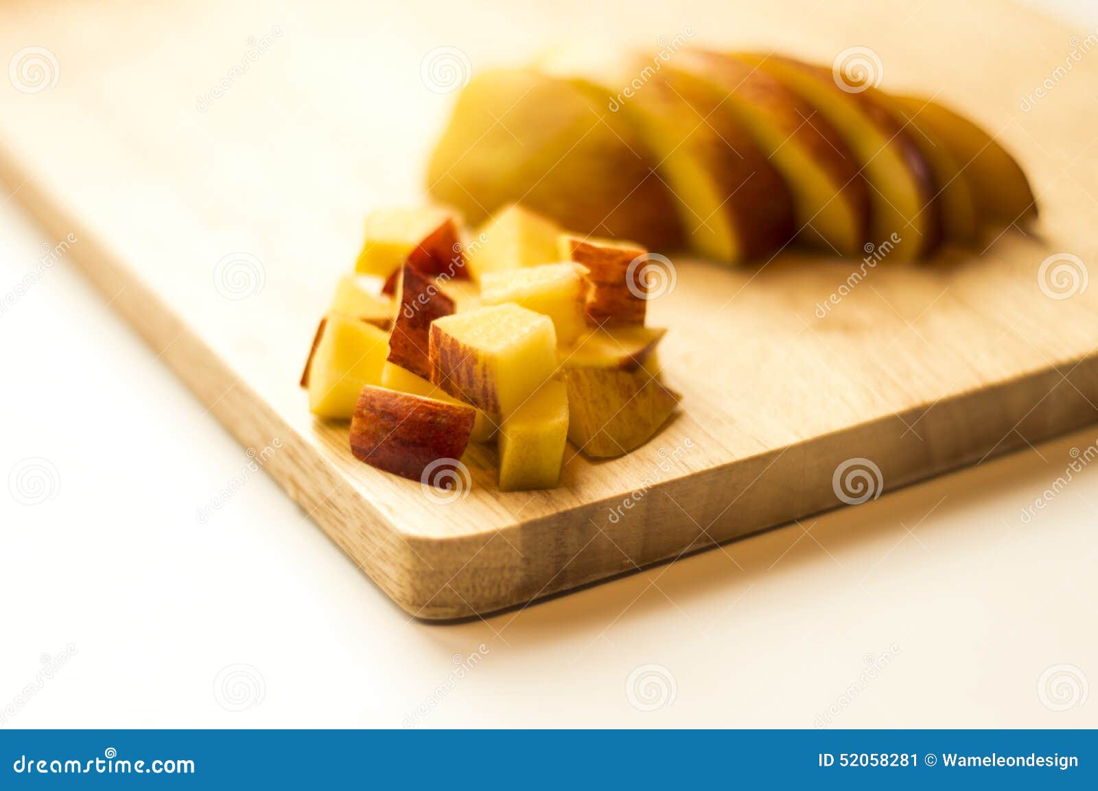 Peach on a cutting board stock image. Image of peaches - 52058281