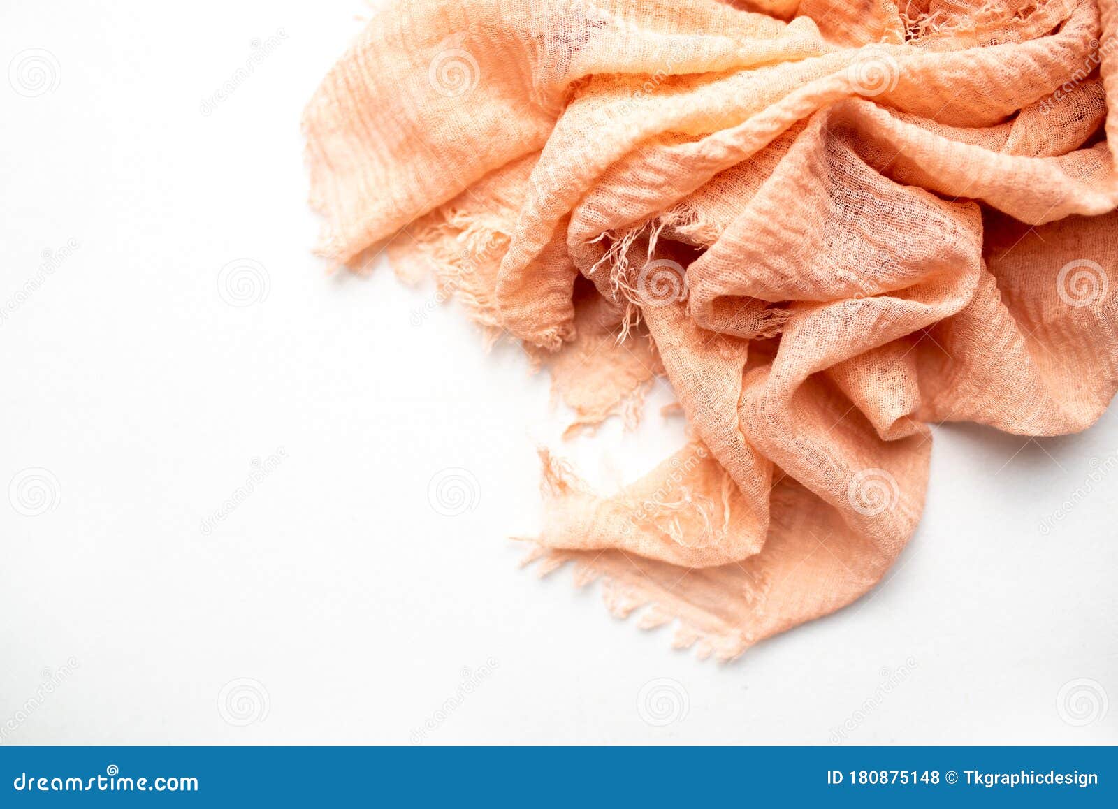 Peach Fabric Background, Fabric Texture Over White Stock Photo - Image ...
