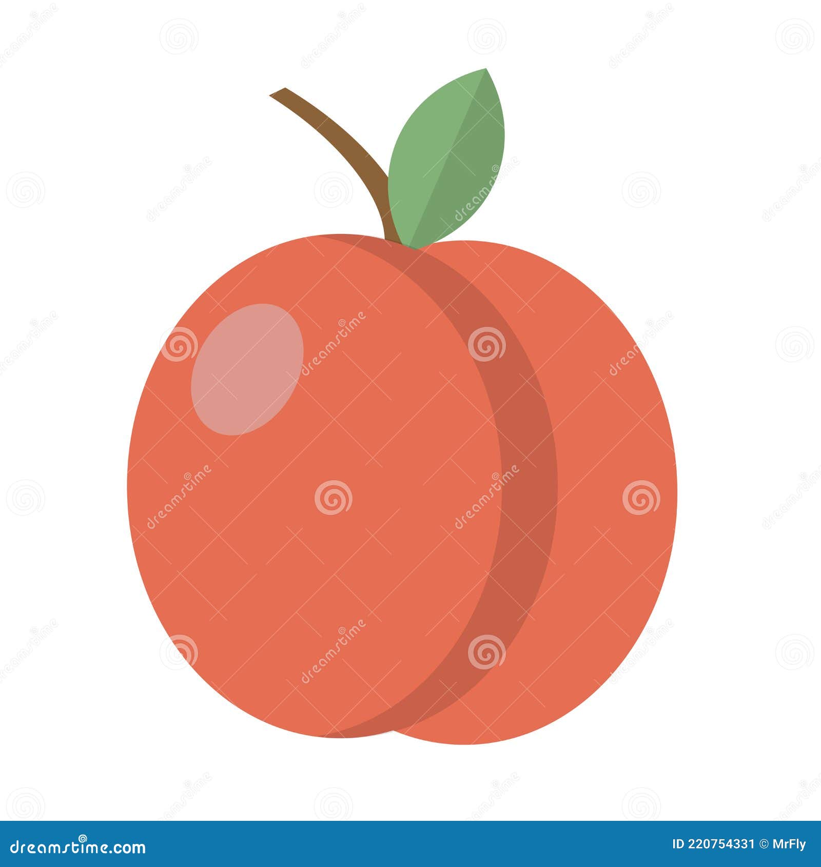 Peach, Fruit, Animated Vector Illustration Stock Vector - Illustration ...