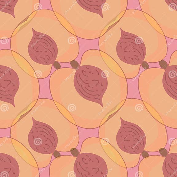 Peach Fruit Repeat Vector Pattern-13 Stock Vector - Illustration of ...