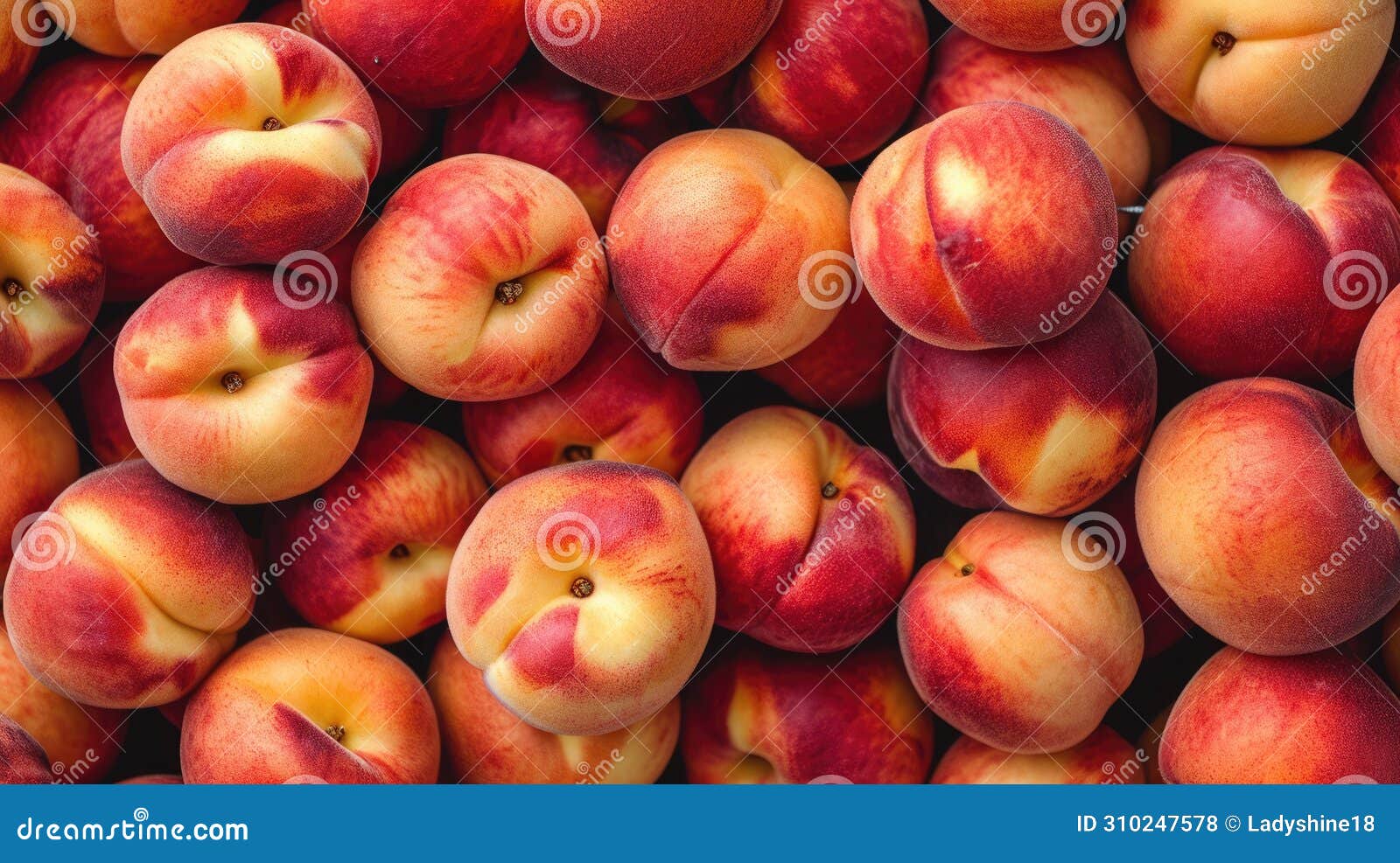 Peach Fruits Layout, Close Up, Top View. Stock Photo - Image of tasty ...