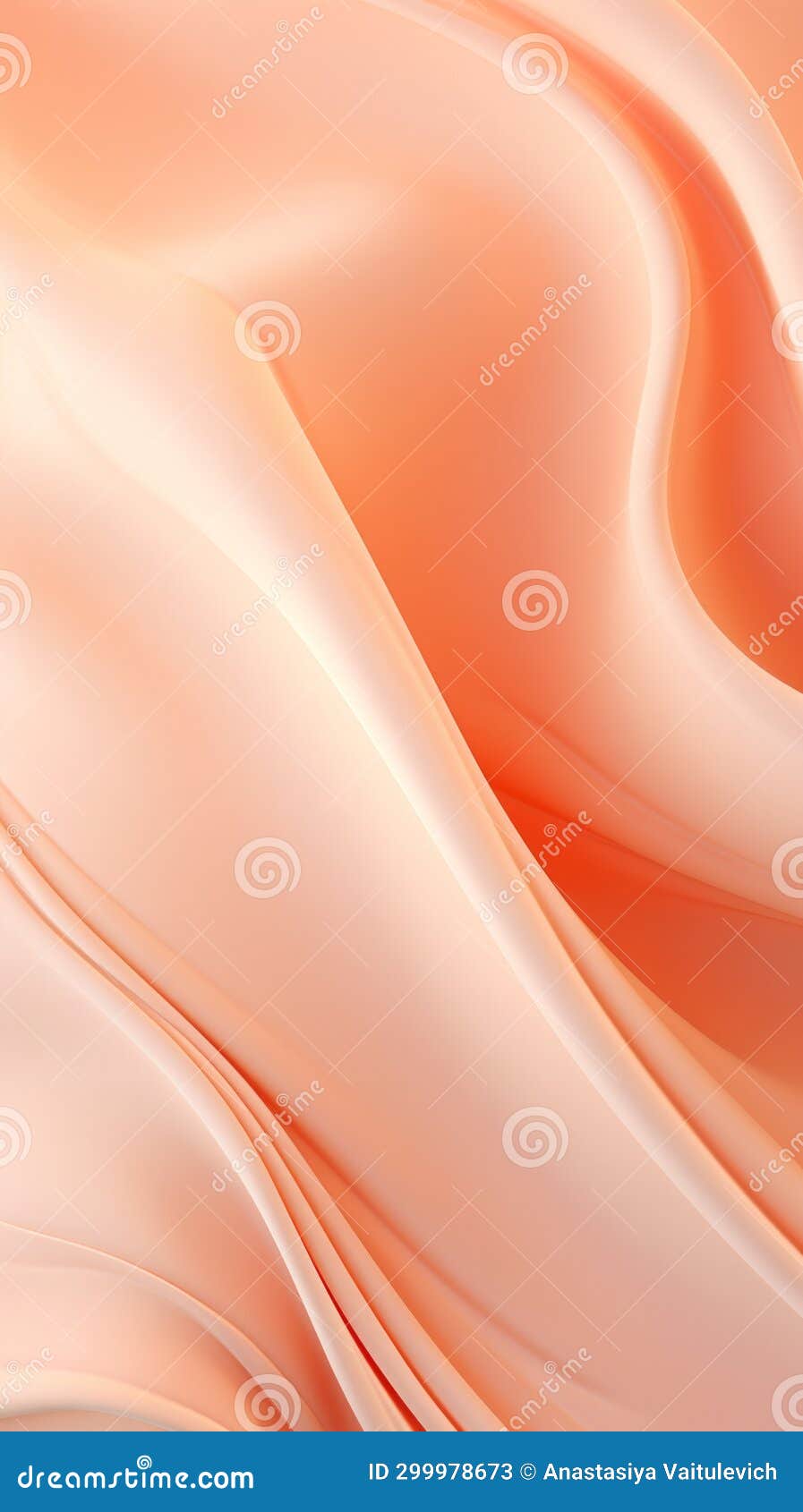 Peach Fuzz Abstract Waves Background. Vertical Stock Image - Image of ...