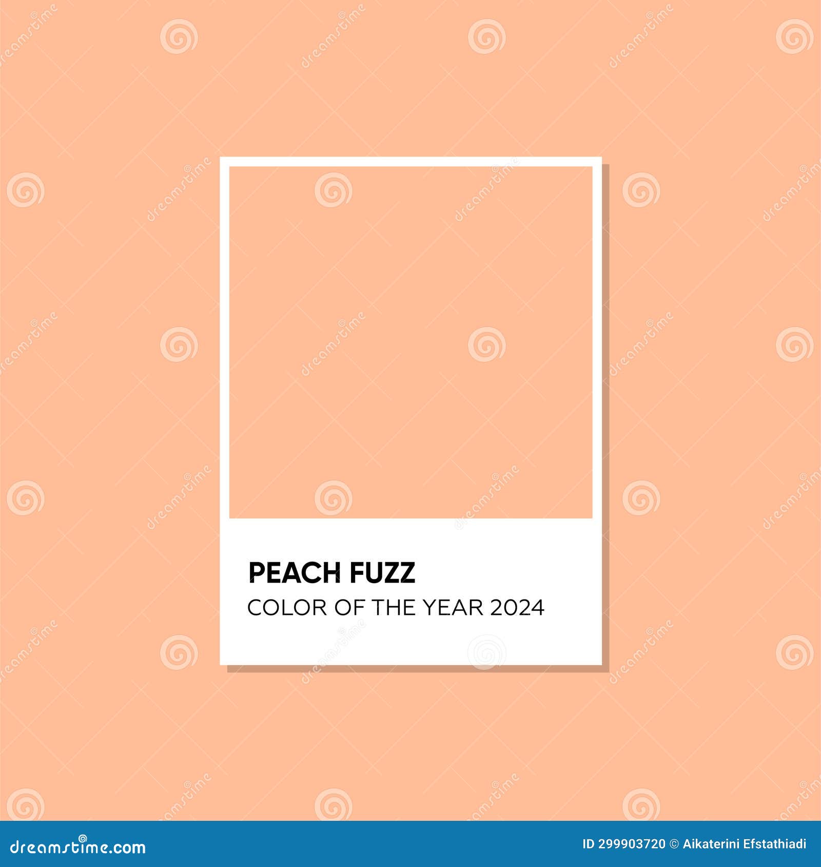 Peach Fuzz Color Of The Year 2024 Stock Vector Illustration Of