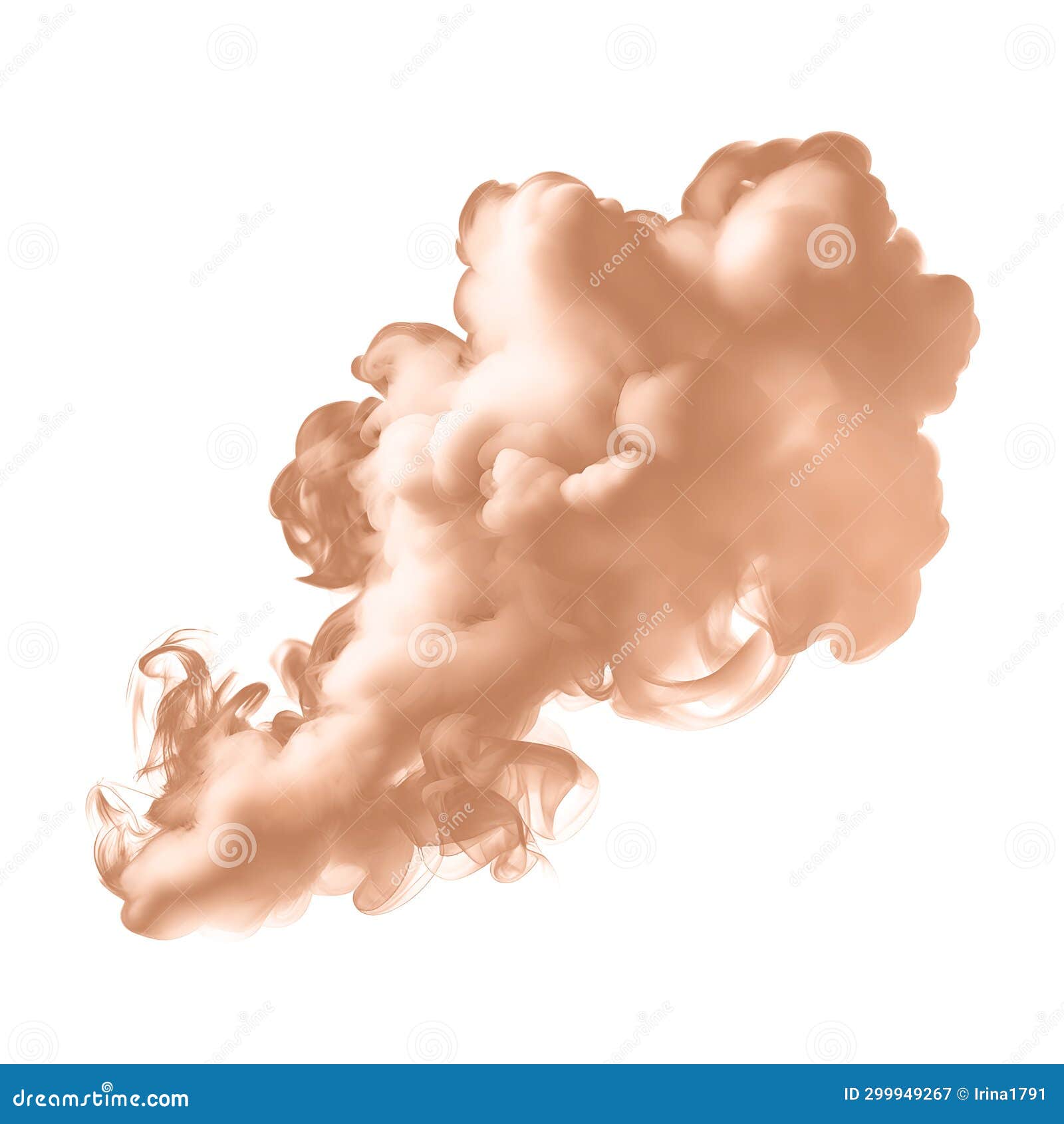 Peach Fuzz Smoke on a Transparent Background Stock Illustration ...