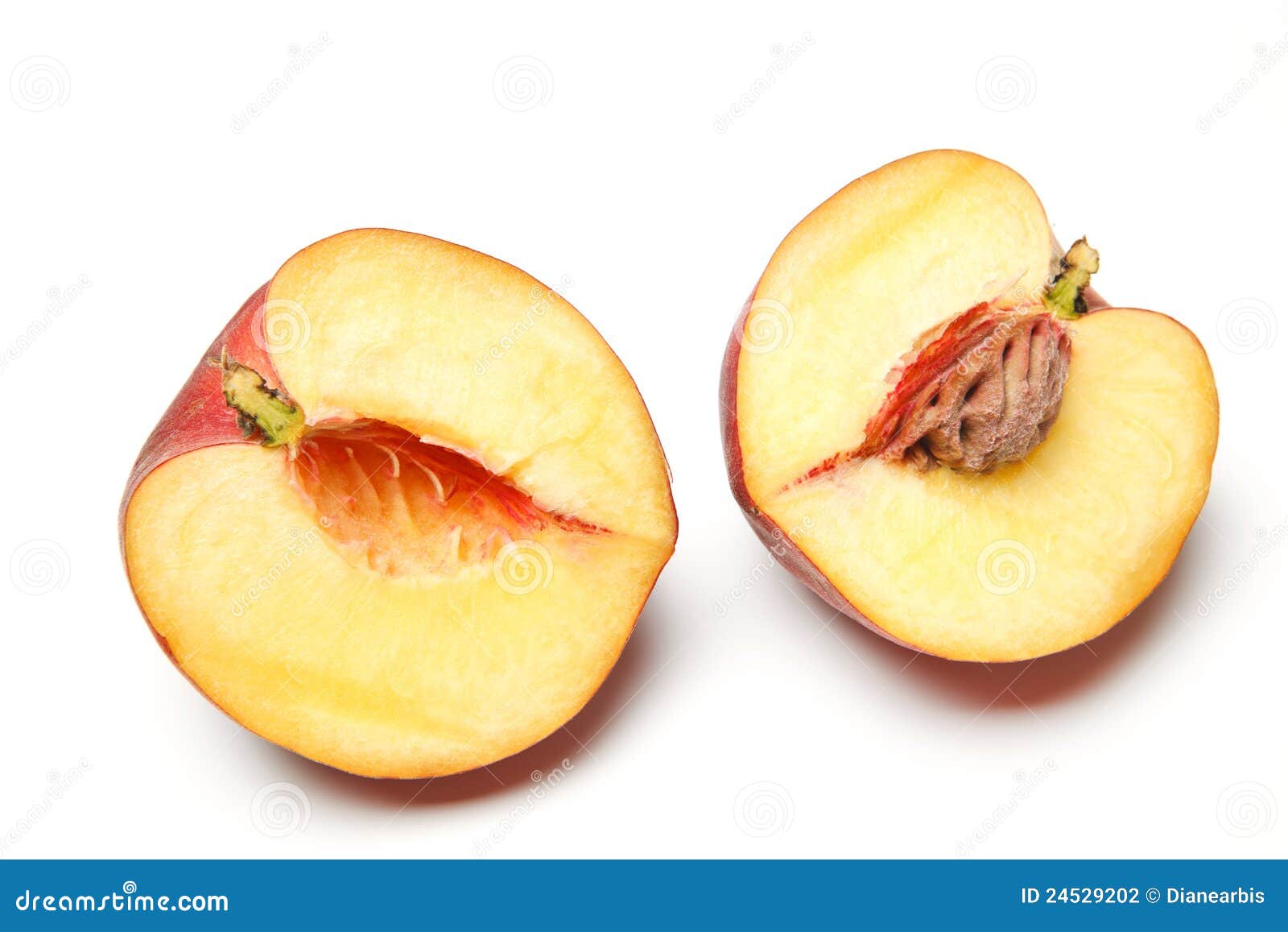 Peach Halved stock photo. Image of healthy, eating, produce - 24529202