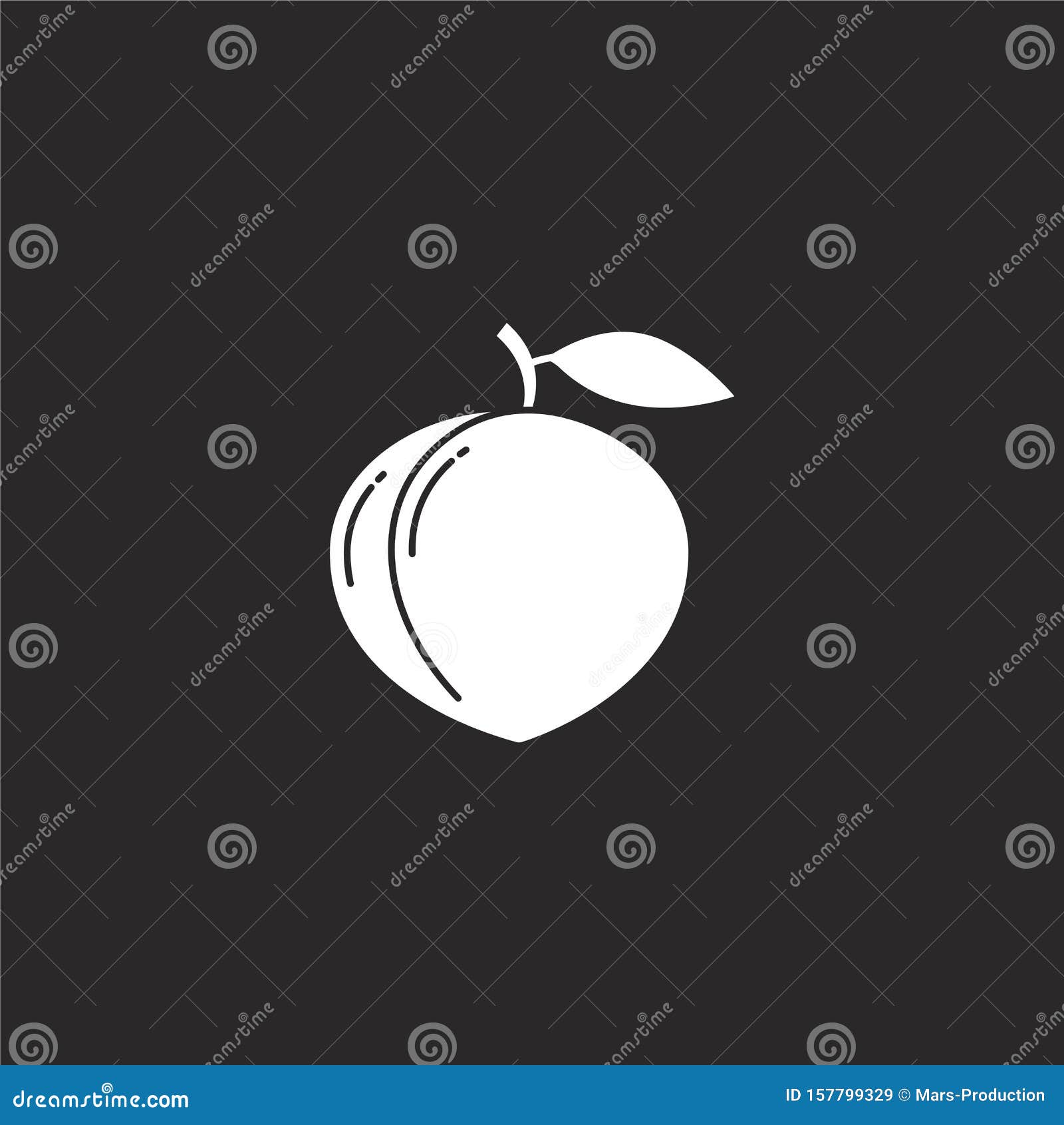 Peach Icon. Filled Peach Icon for Website Design and Mobile, App ...