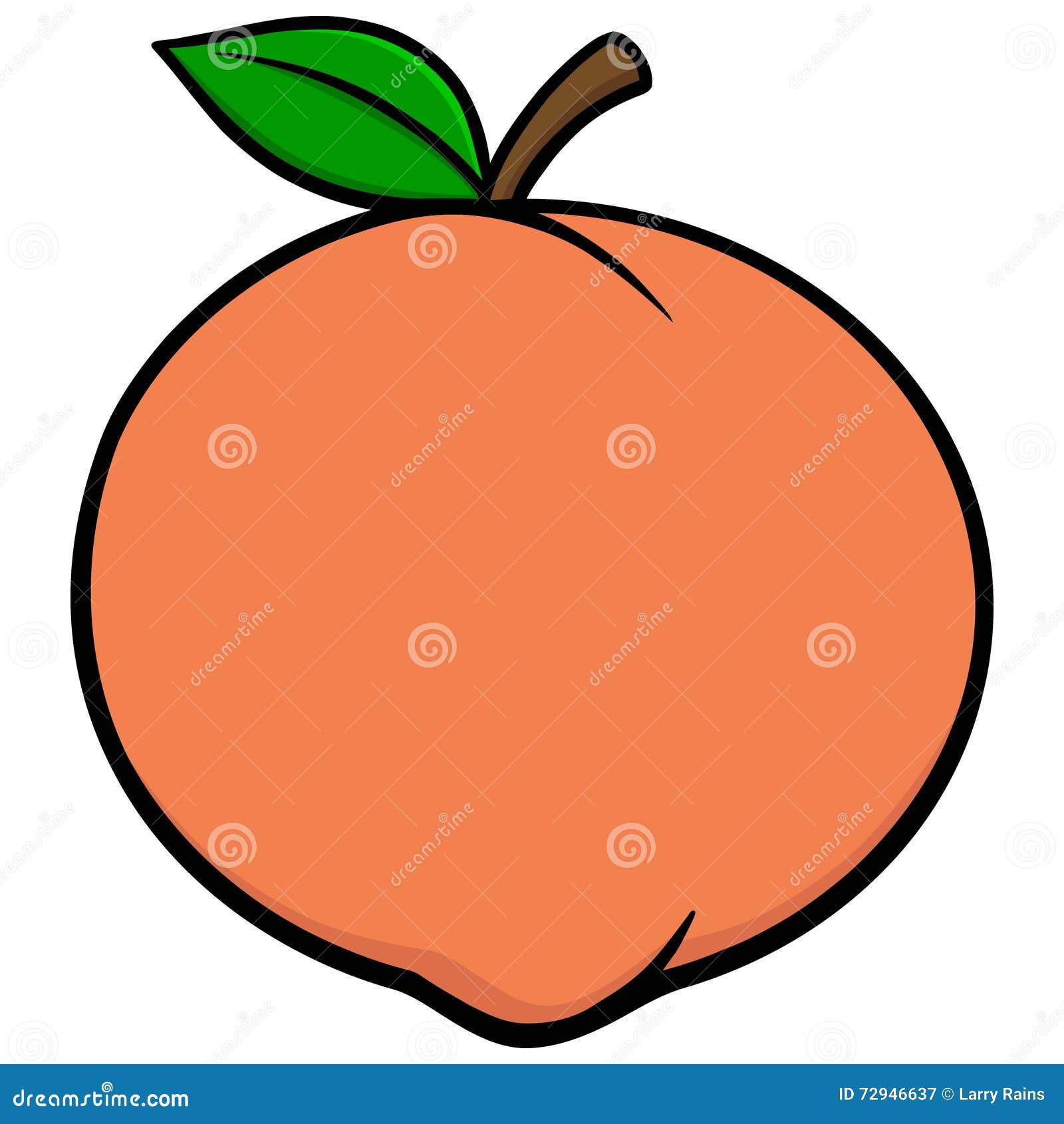 Peach Icon For Healthy Snacks Vector Illustration | CartoonDealer.com ...