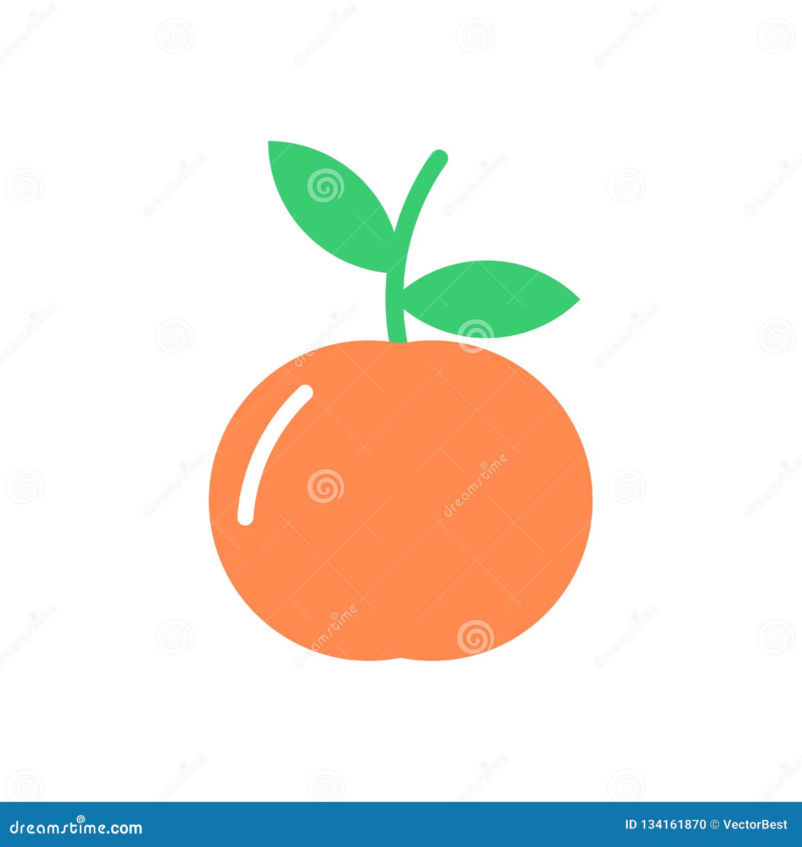 Peach Icon Vector Sign and Symbol Isolated on White Background Stock ...
