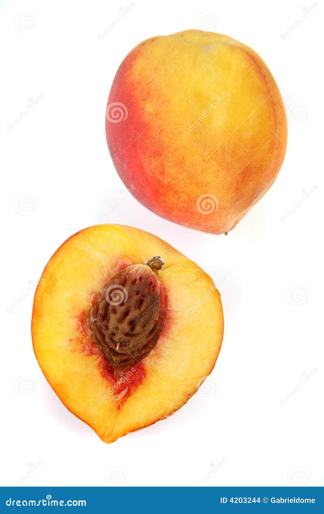 Peach Isolated stock photo. Image of eating, healthy, peach - 4203244
