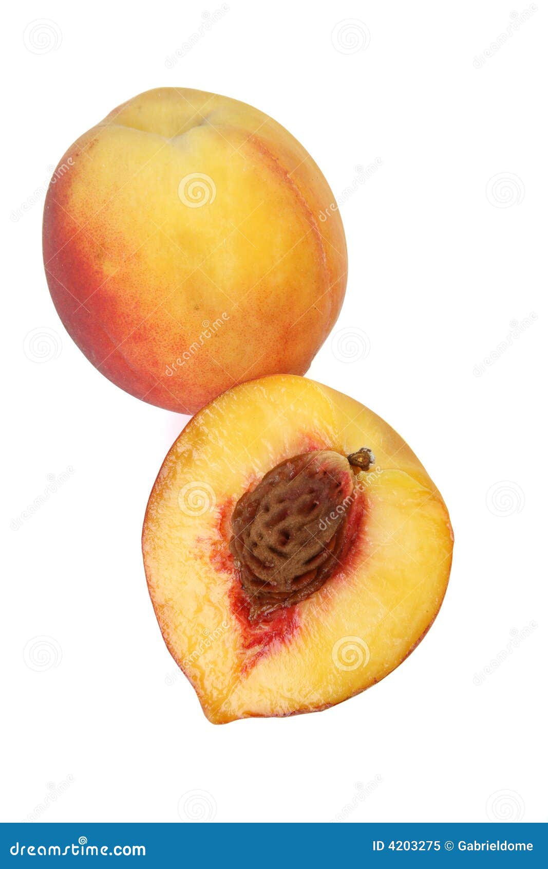 Peach Isolated stock image. Image of leaves, summer, peach - 4203275