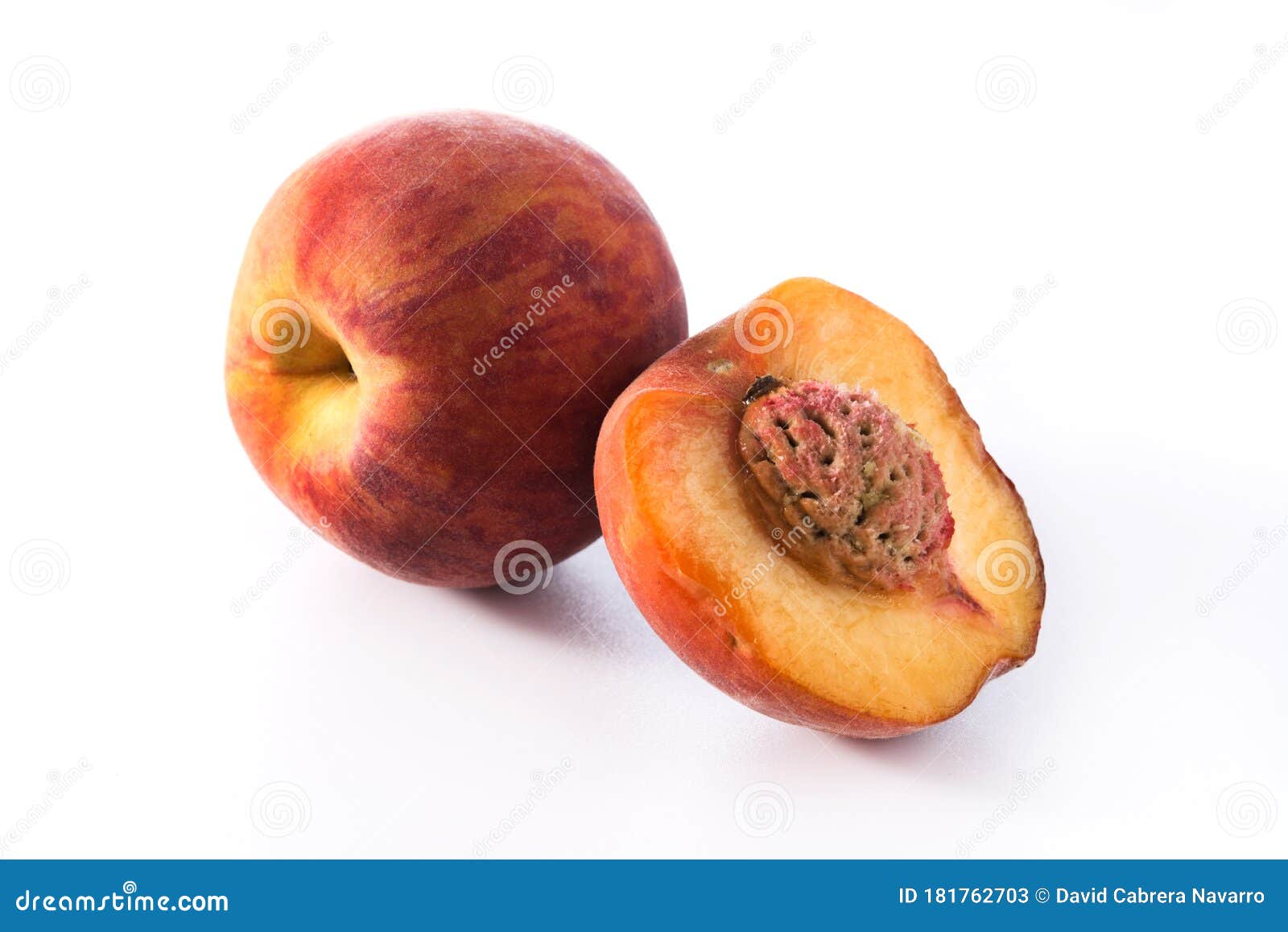 Peach Isolated on White Background Stock Image - Image of composition ...