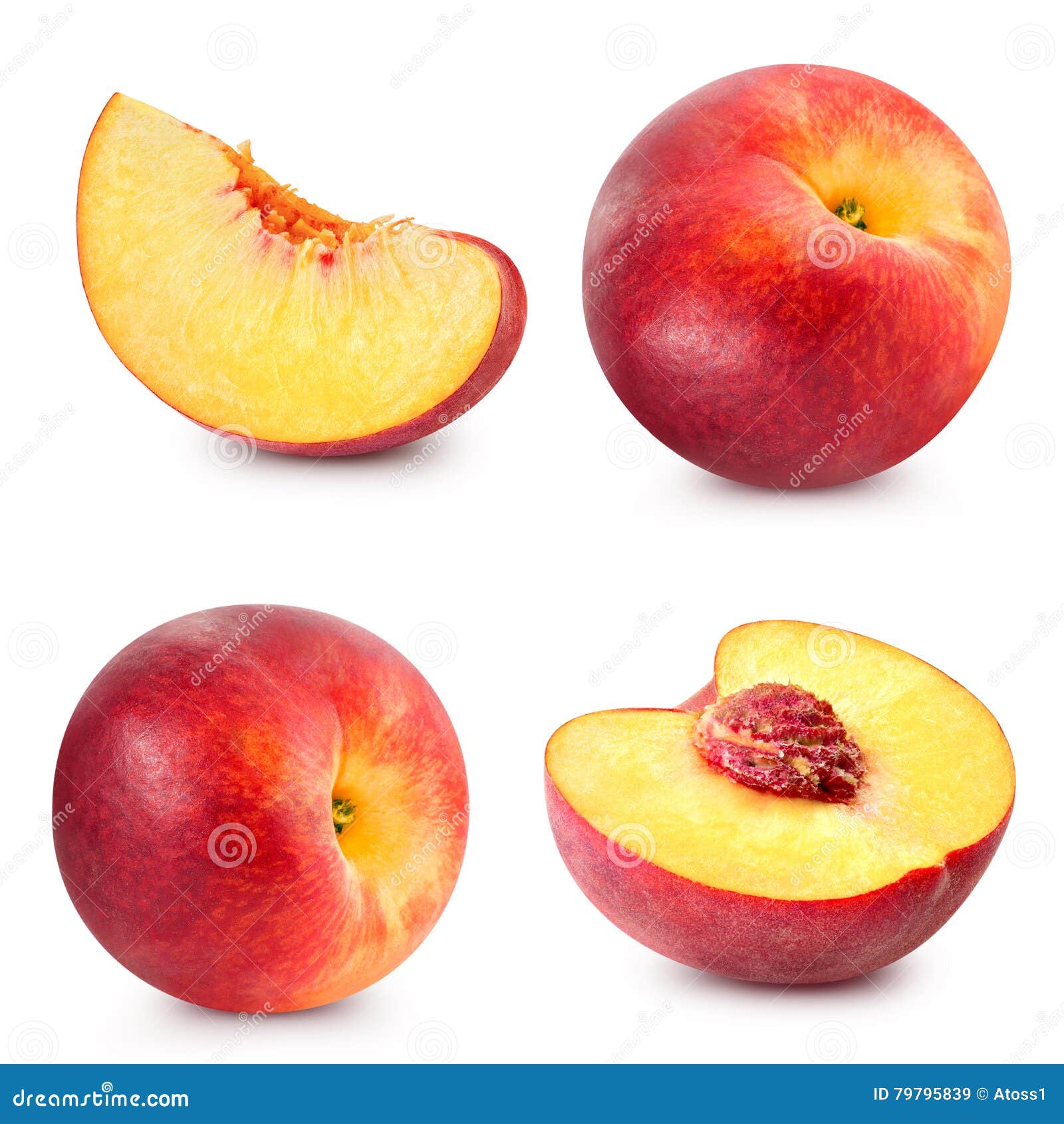 Peach isolated on white stock image. Image of peach, dieting - 79795839