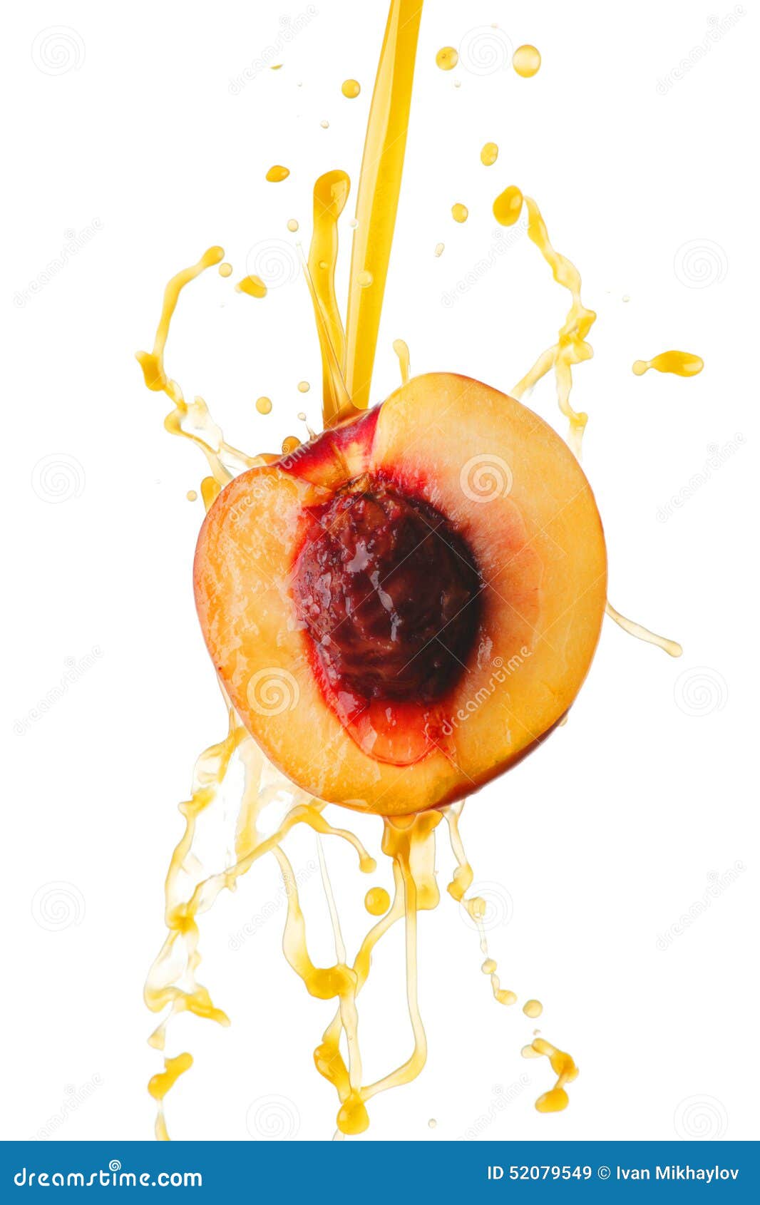 Peach juice splashing stock image. Image of splashing - 52079549