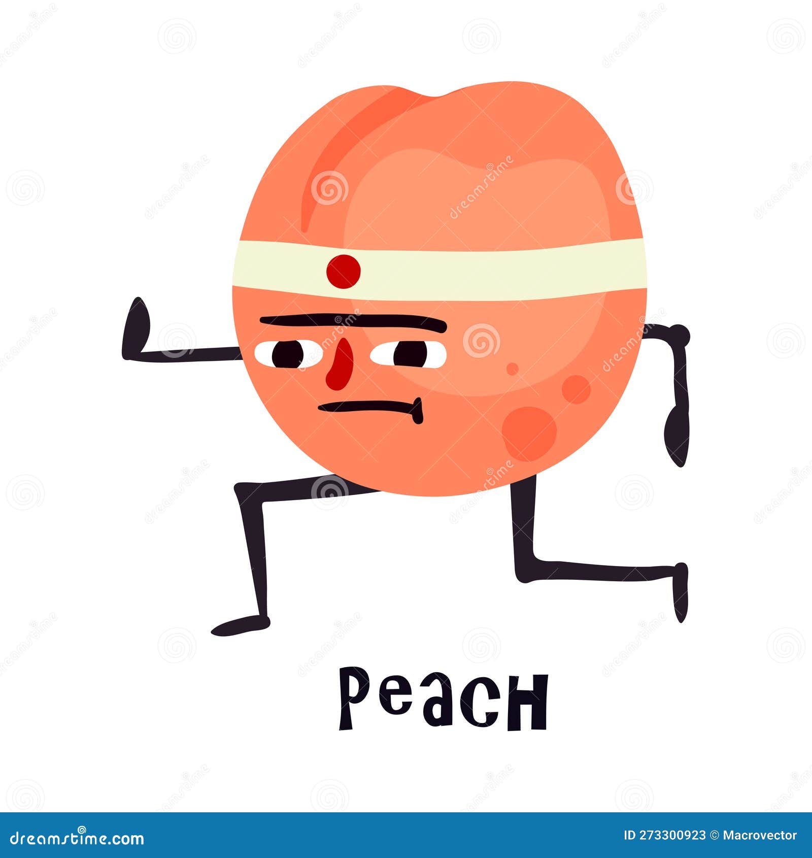 Peach Karate Illustration stock vector. Illustration of symbol - 273300923