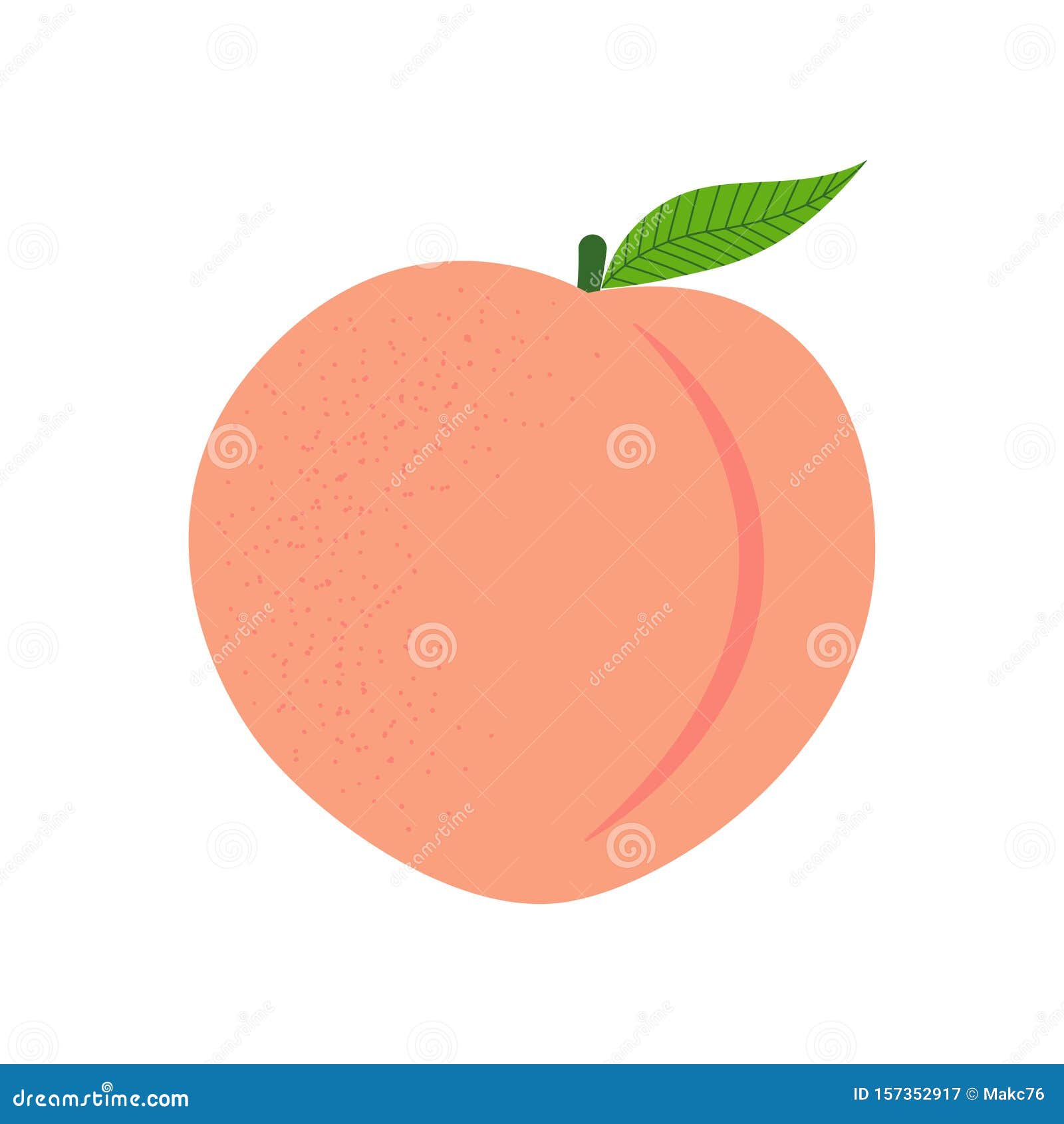 Peach fruit icon stock vector. Illustration of isolated - 157352917