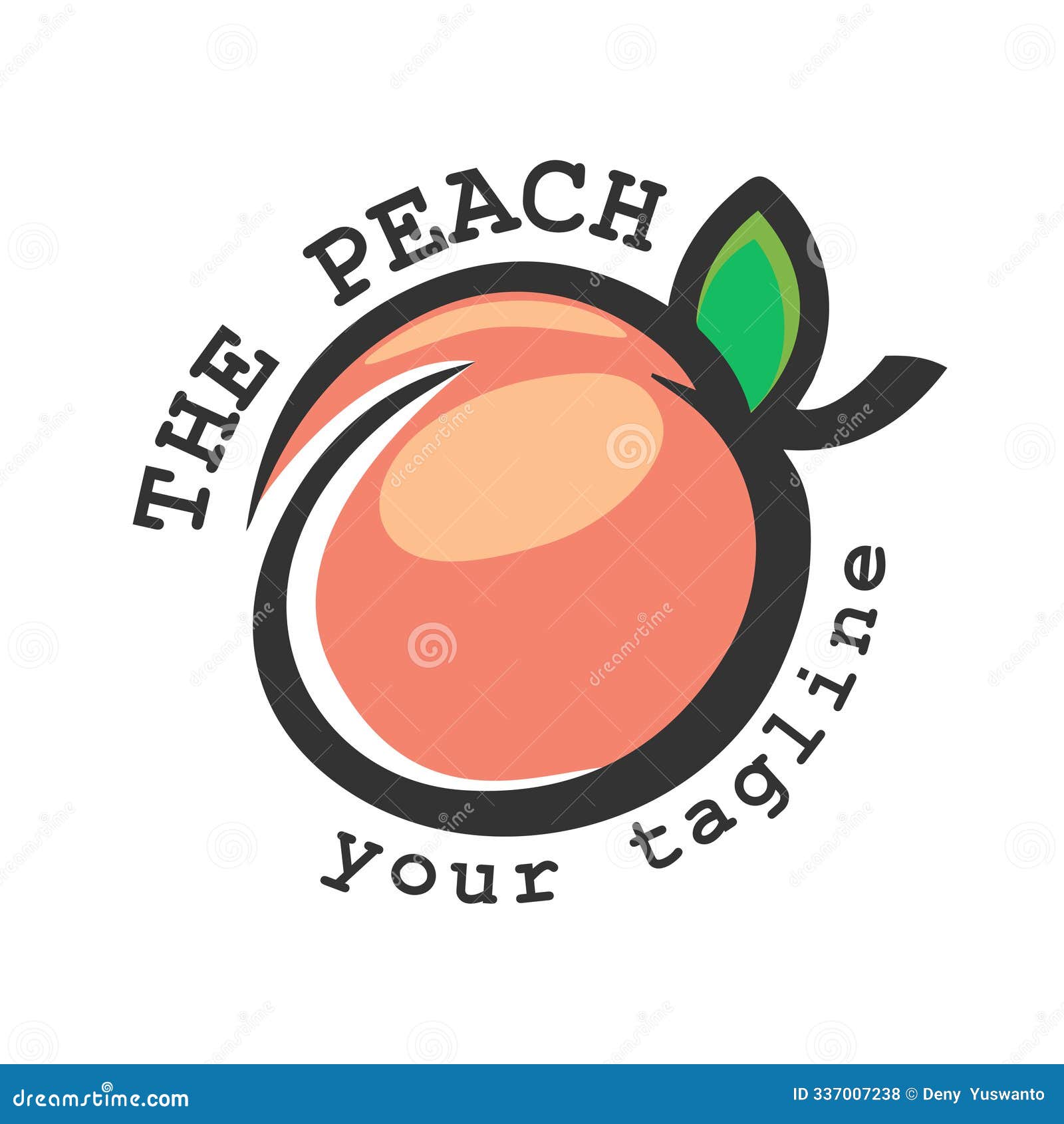 Peach Logo Vector Design Template Basic RGB Stock Illustration ...