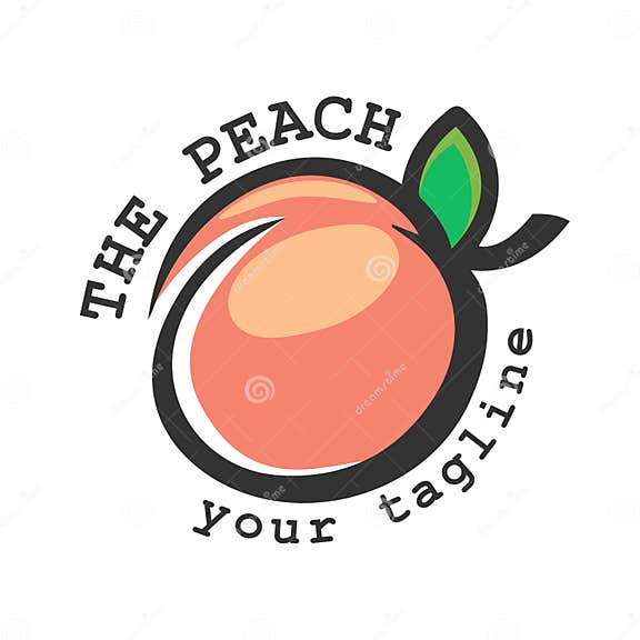 Peach Logo Vector Design Template Basic RGB Stock Illustration ...