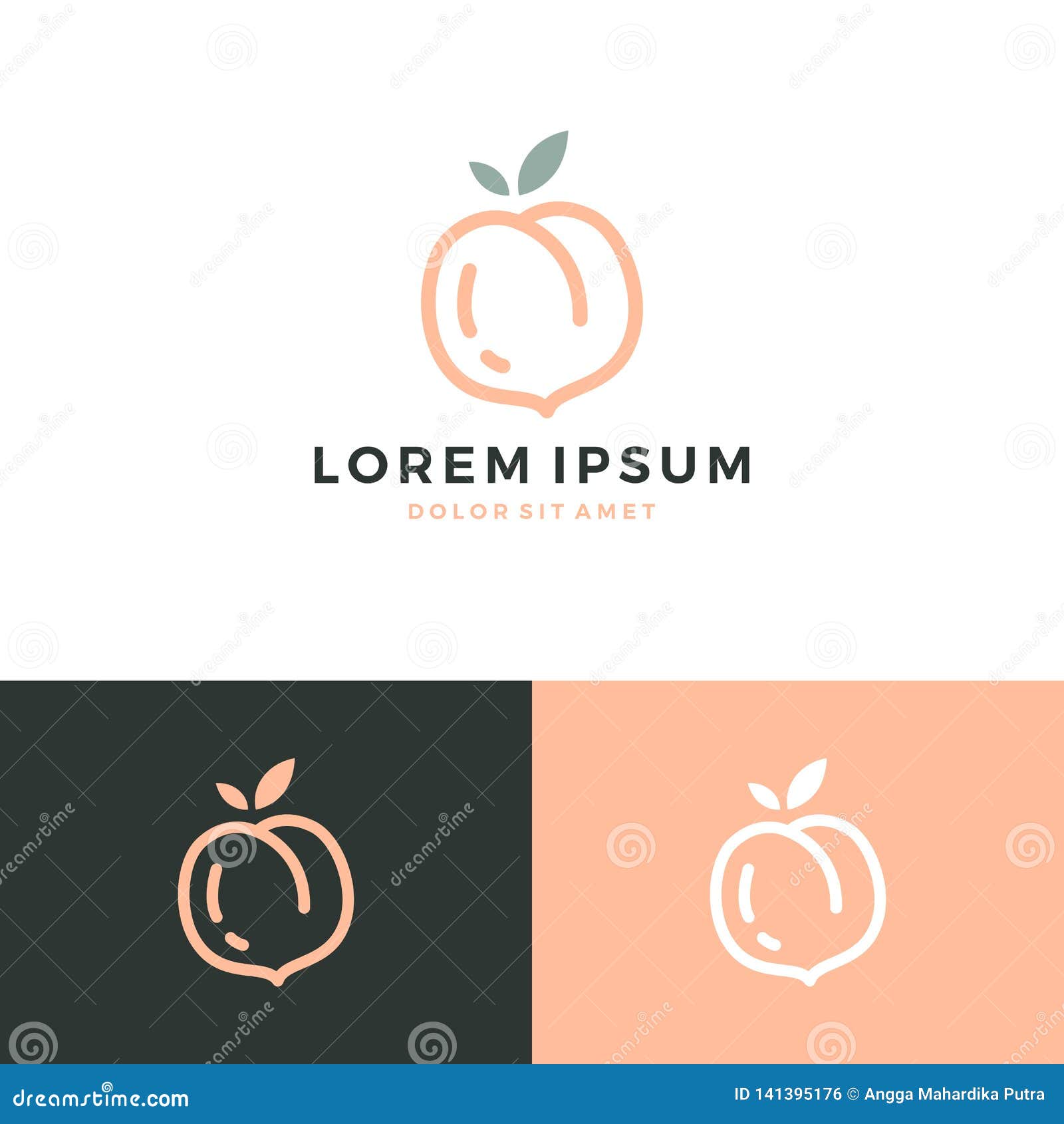Peach Logo Vector Fruit Icon Stock Illustration - Illustration of color ...