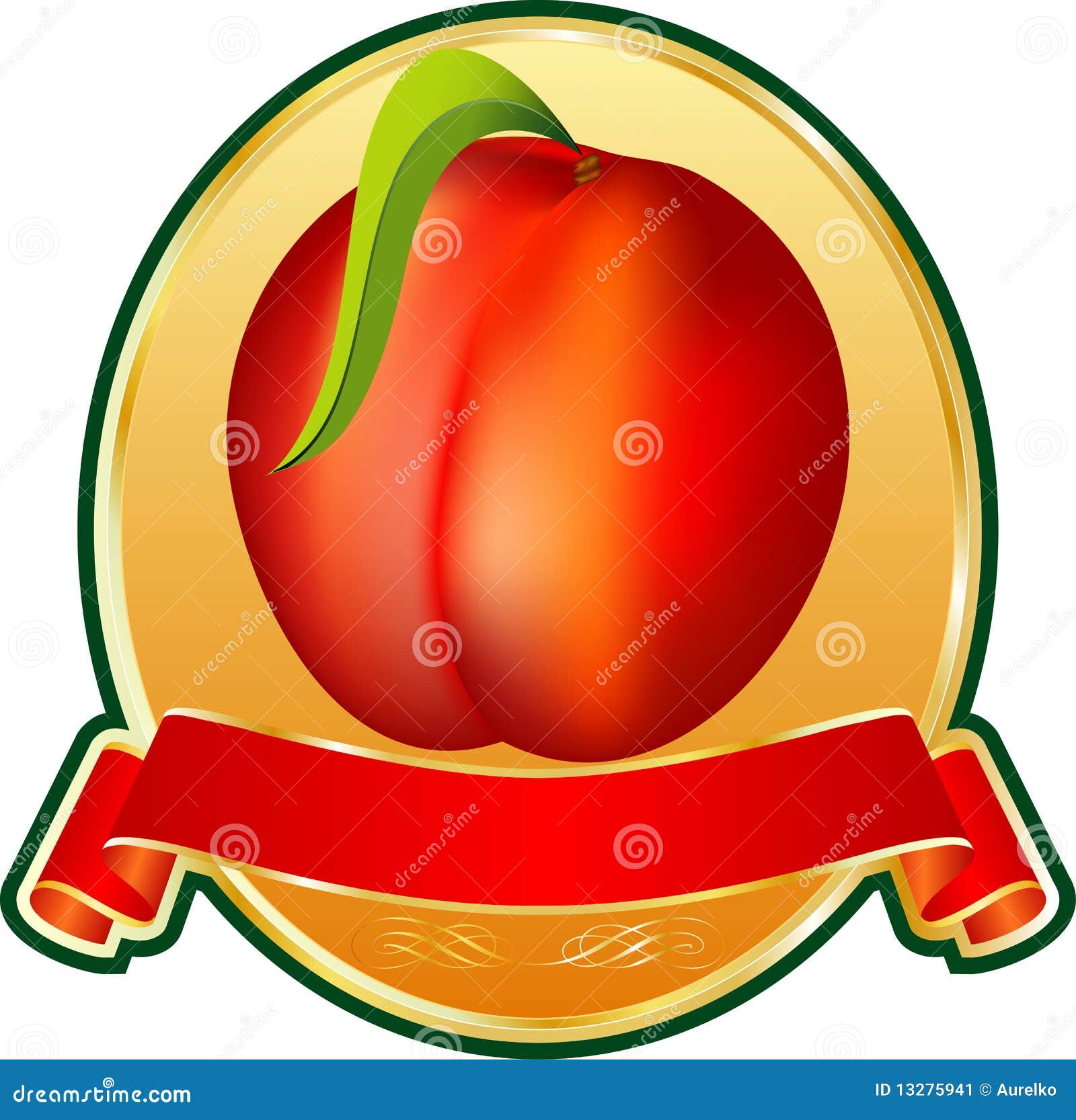 Red Medallion Vector Illustration | CartoonDealer.com #7103366