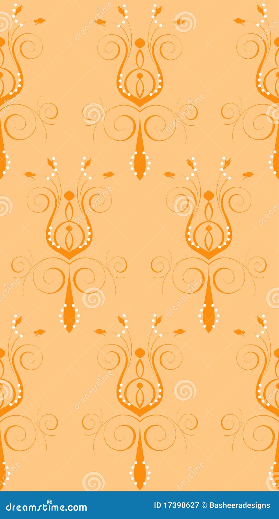 Peach Orange Abstract Flower Stock Illustration - Illustration of ...