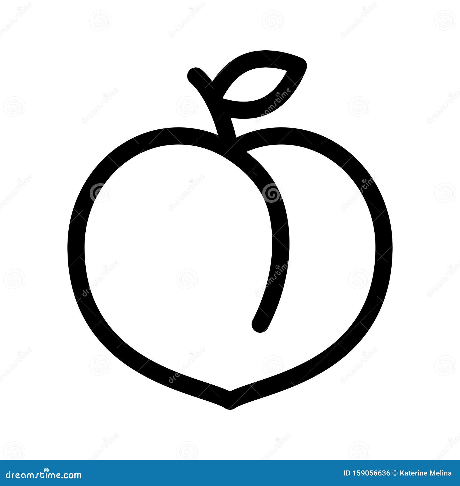 Peach Outline Icon, Line Vector Sign, Linear Pictogram Isolated on ... Peach Outline Icon, Line Vector Sign, Linear Pictogram Isolated on ...