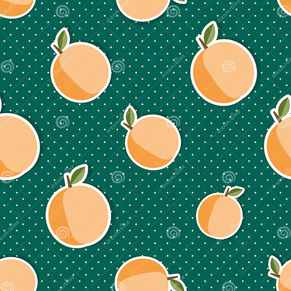 Peach Pattern. Seamless Texture with Ripe Peaches Stock Vector ...