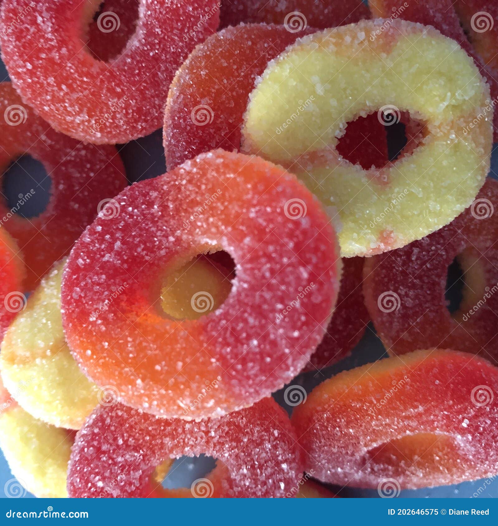 Peach Rings stock image. Image of sugar, peach, coated - 202646575