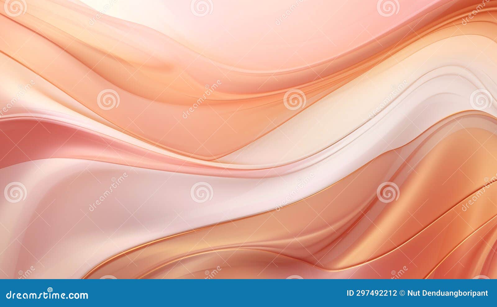 Peach and Rose Gold Fluid Color Waves Abstract Patterns Stock ...