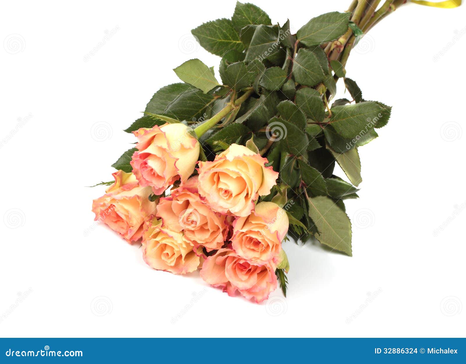 Peach Roses Bouquet Stock Images - Image: 32886324