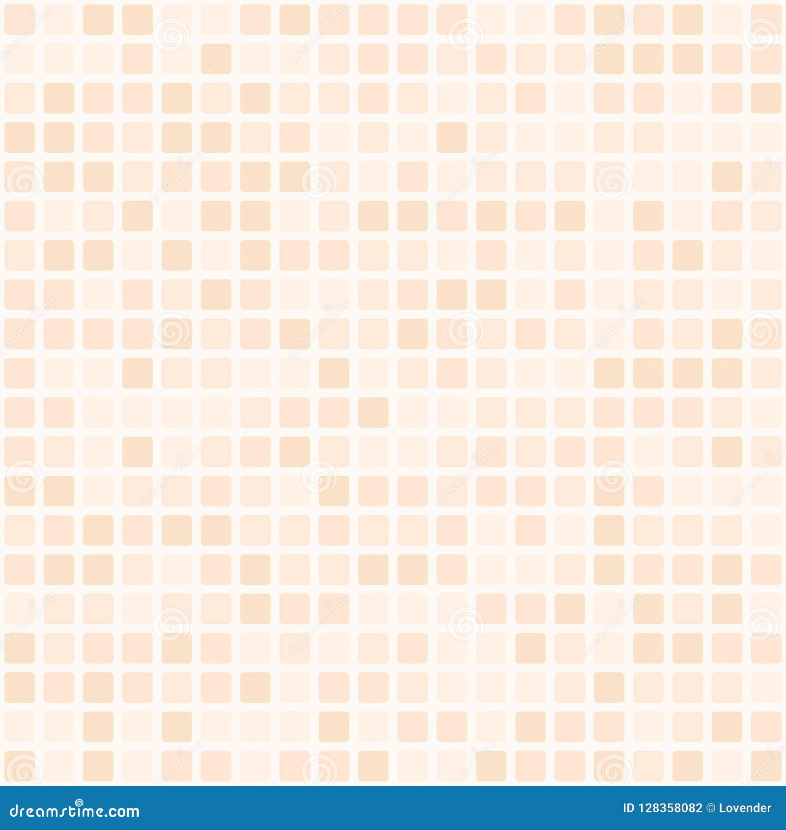 Peach Rounded Square Pattern. Seamless Vector Background Stock Vector ...