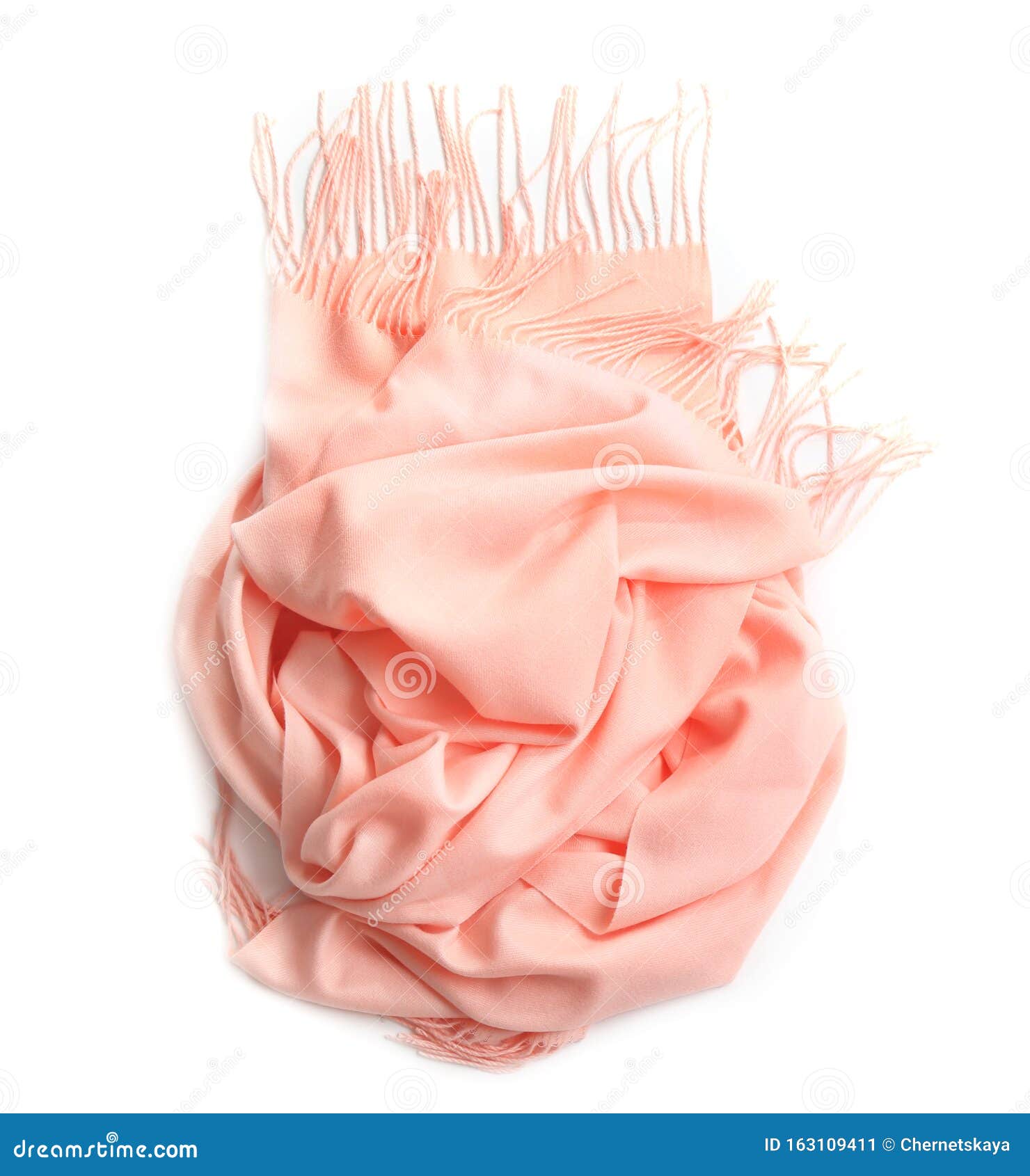 Peach Scarf on White Background Stock Image - Image of fall, isolated ...