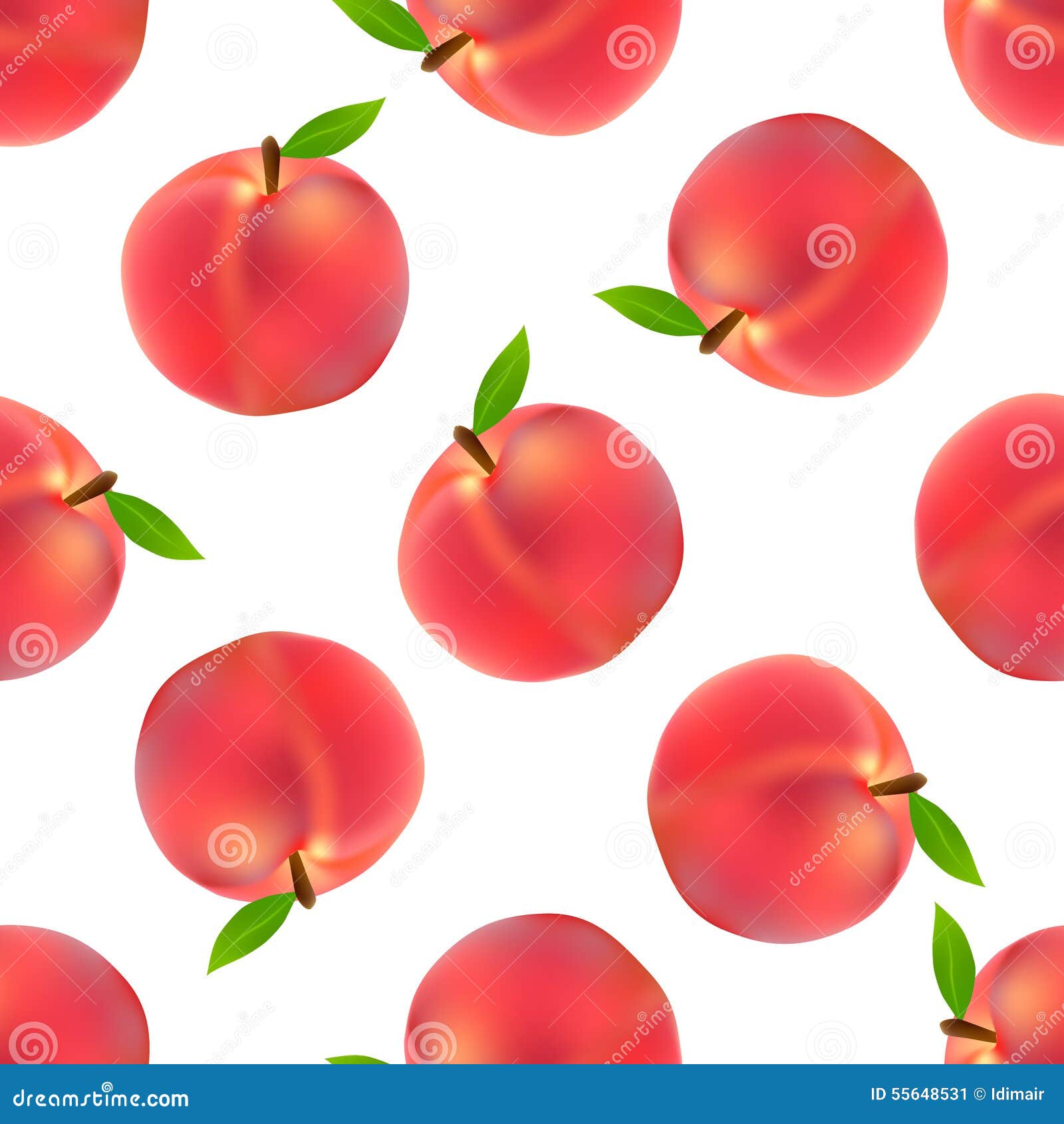 Peach Seamless Pattern. Vector Stock Vector - Illustration of peach ...